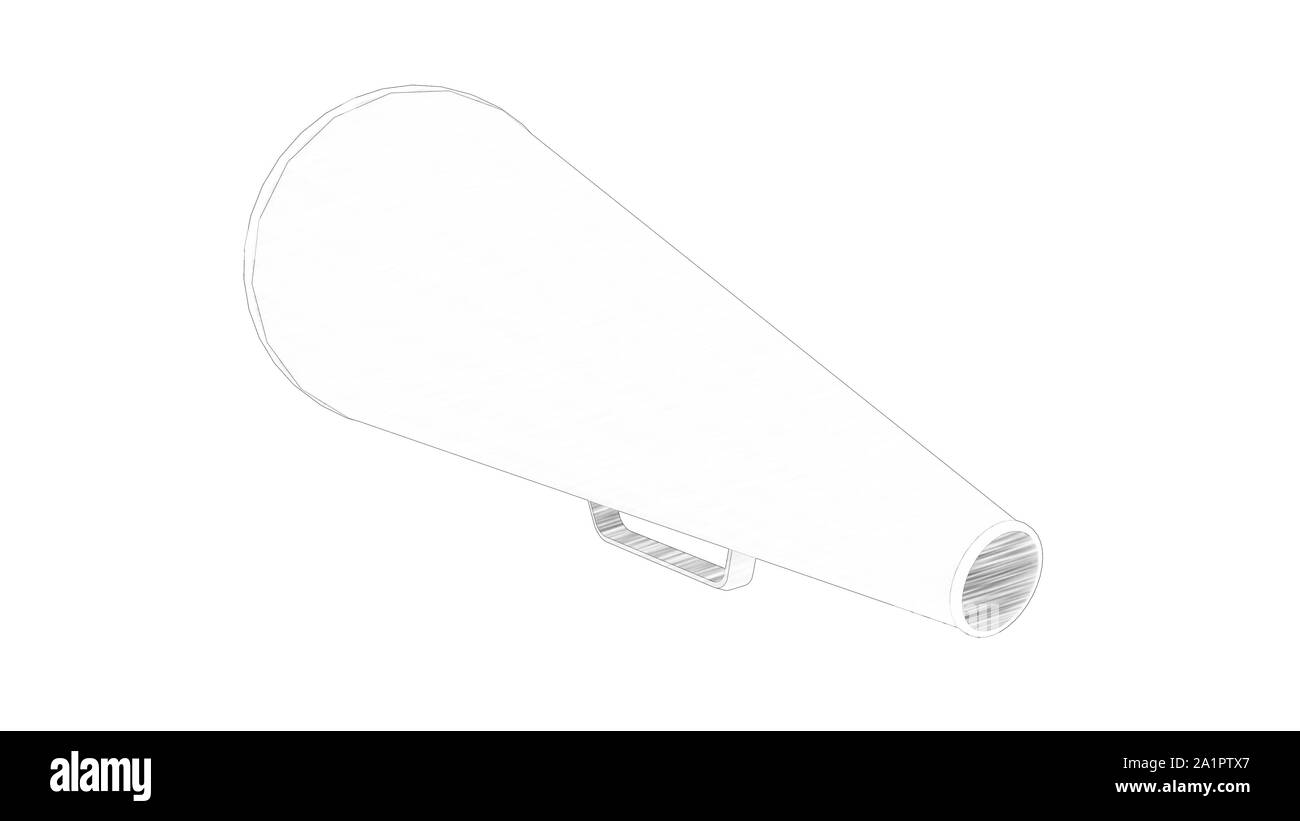 3d rendering of a cheering horn isolated in white background Stock ...