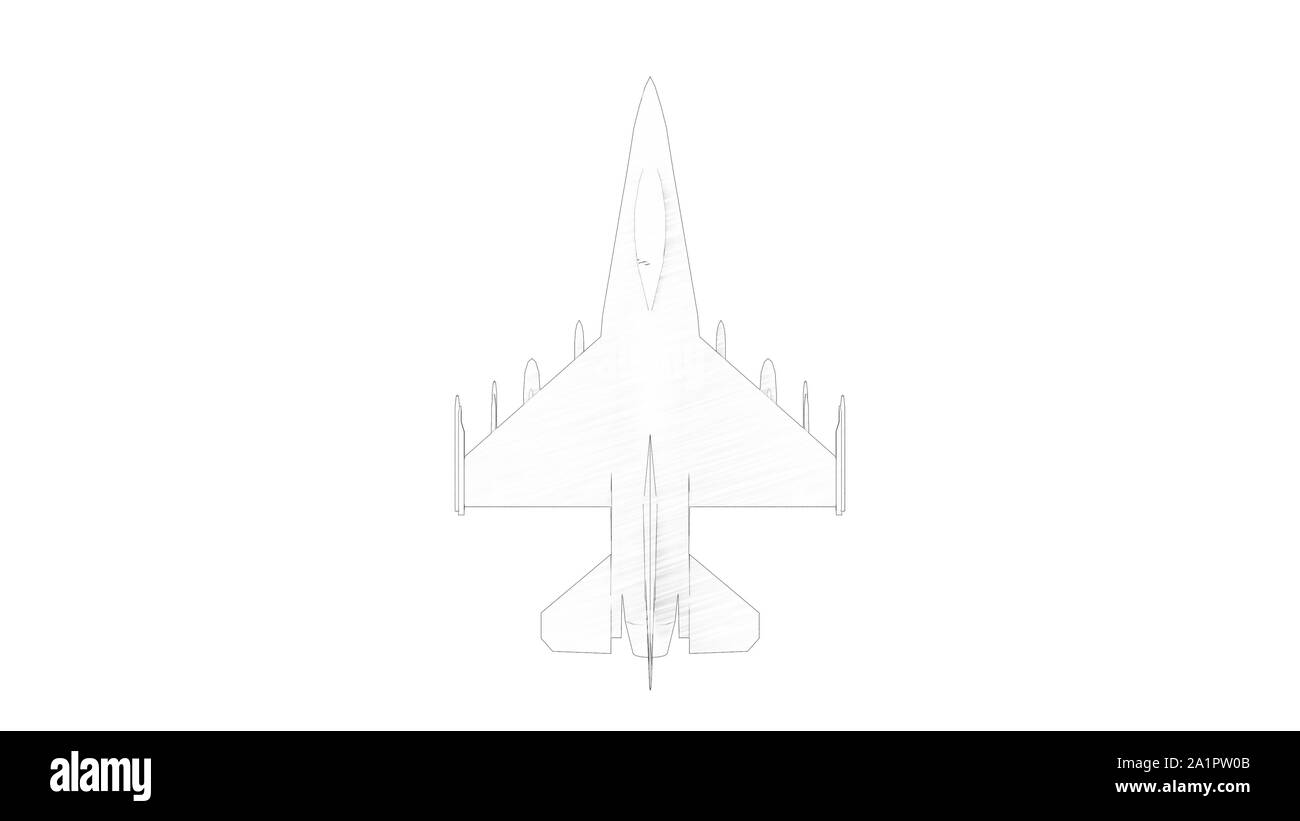 3d rendering of multiple view of a fighter jet isolated in white ...