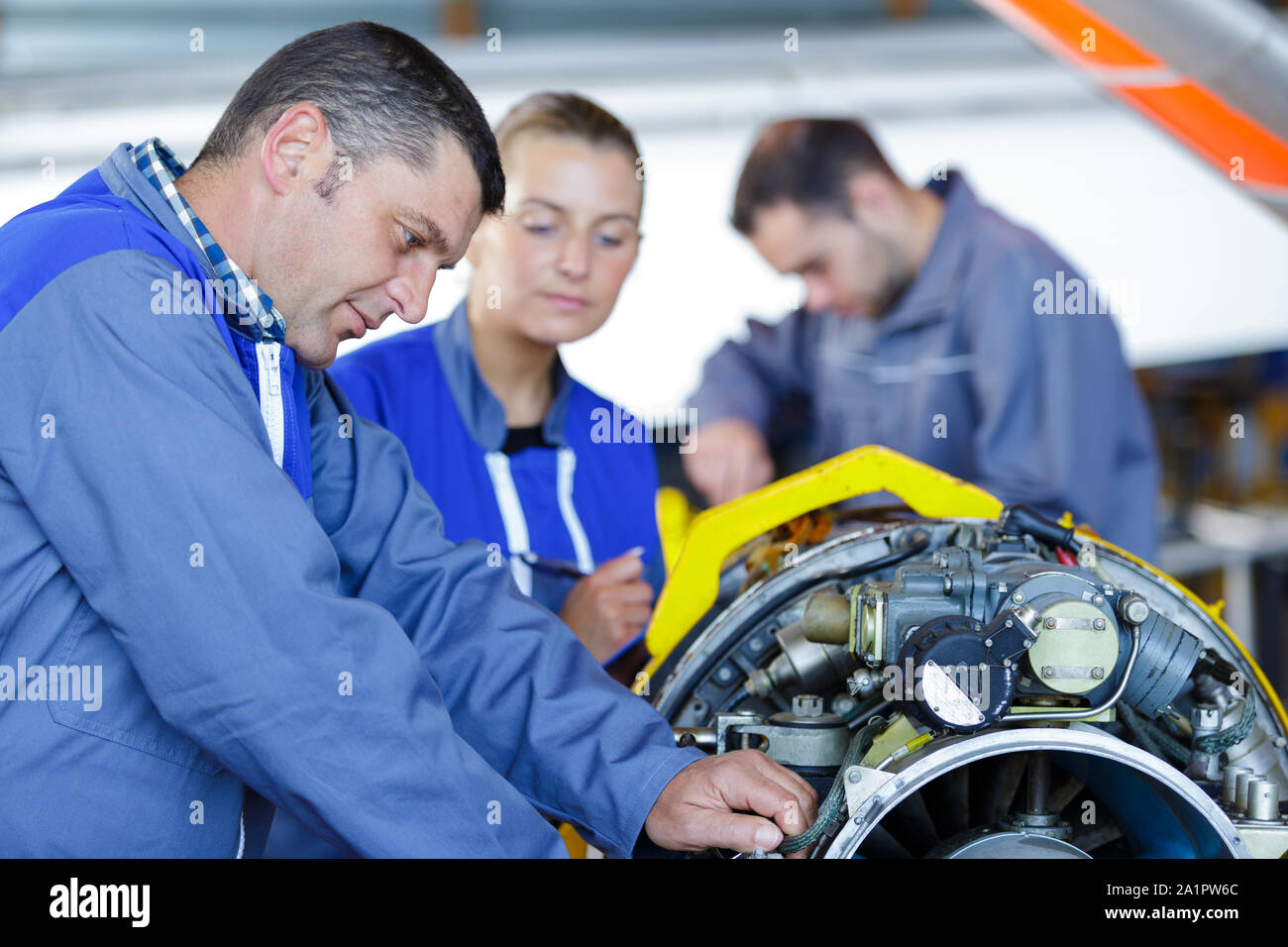 Car engine factory woman hi-res stock photography and images - Alamy