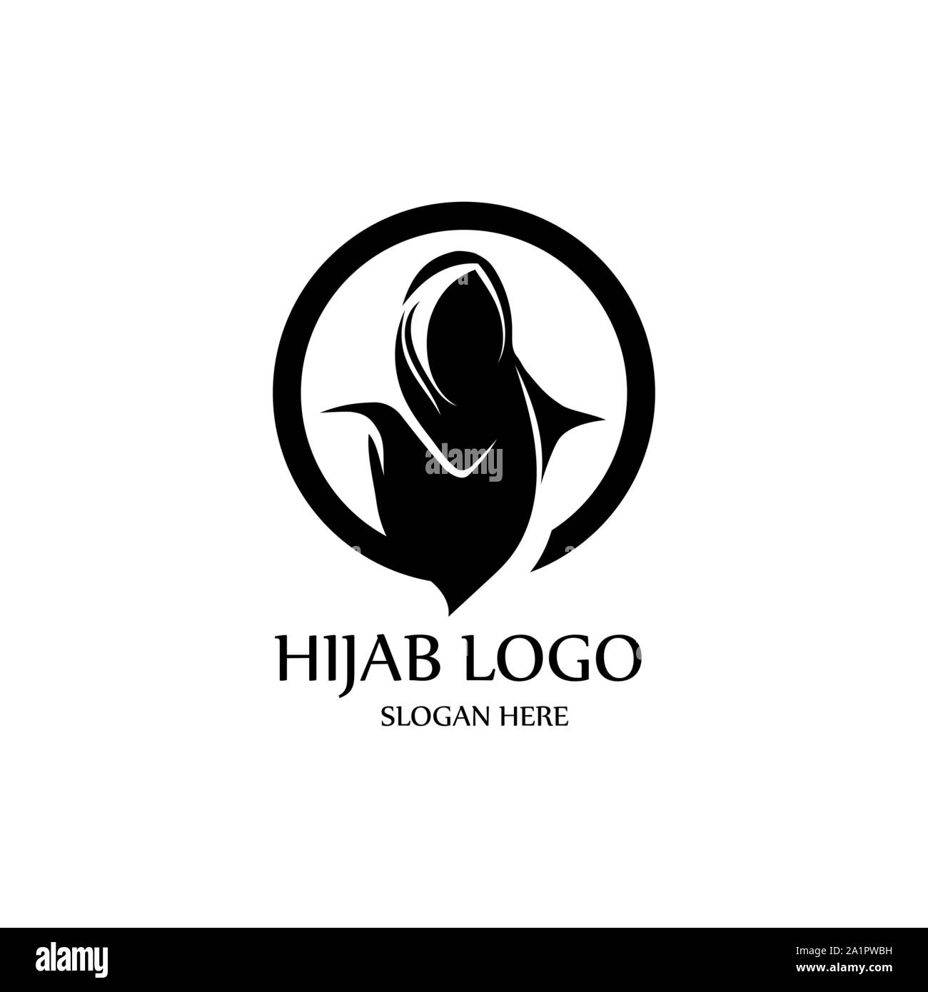 hijab logo and symbol vector Stock Vector Image & Art - Alamy