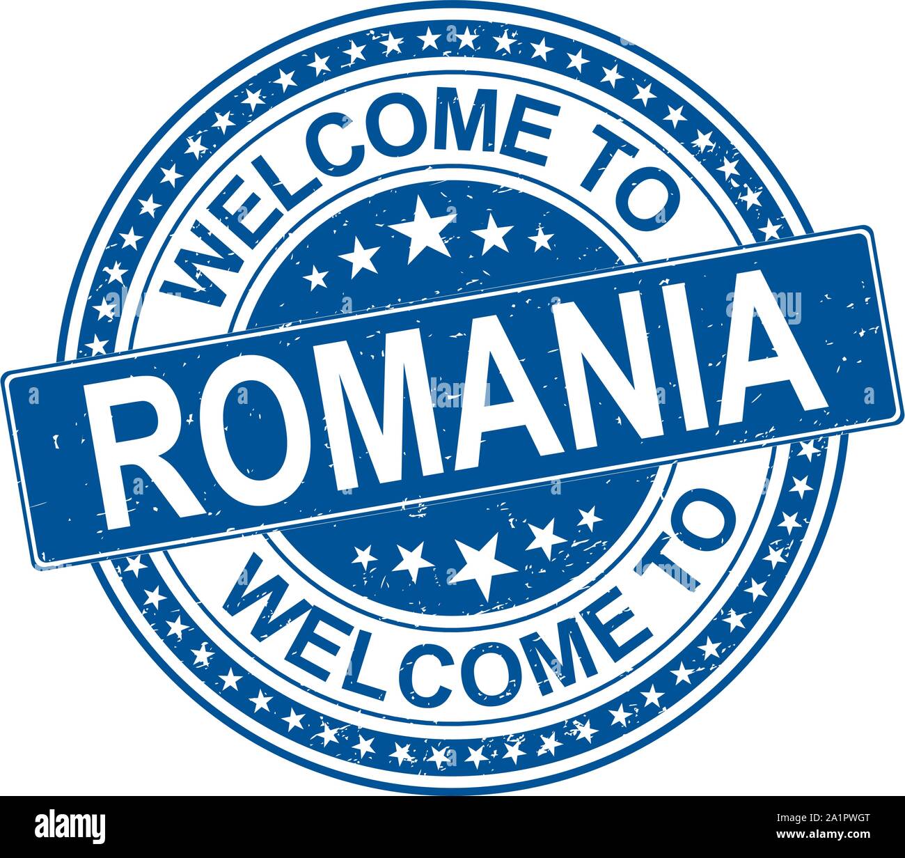 Welcome to Romania sign or stamp on white background, vector ...