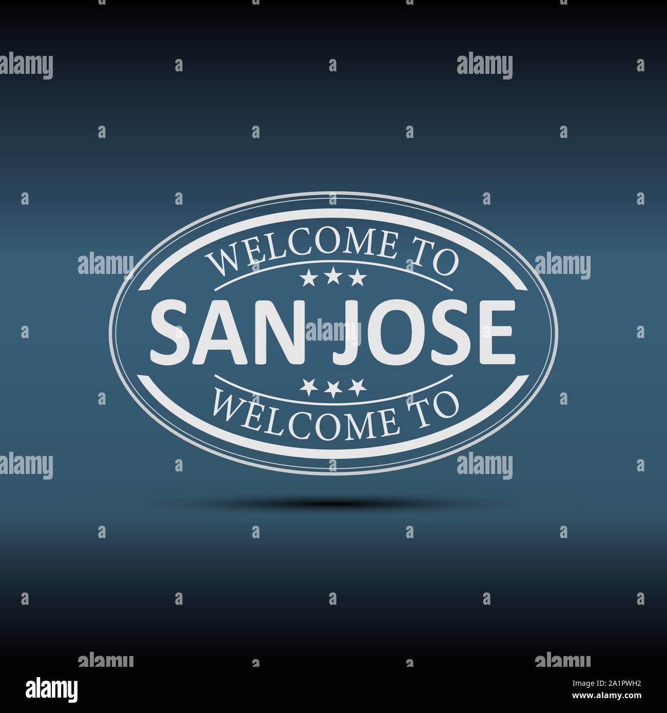 Welcome to san jose emblem, label, badge,seal. vintage stamp.package ...