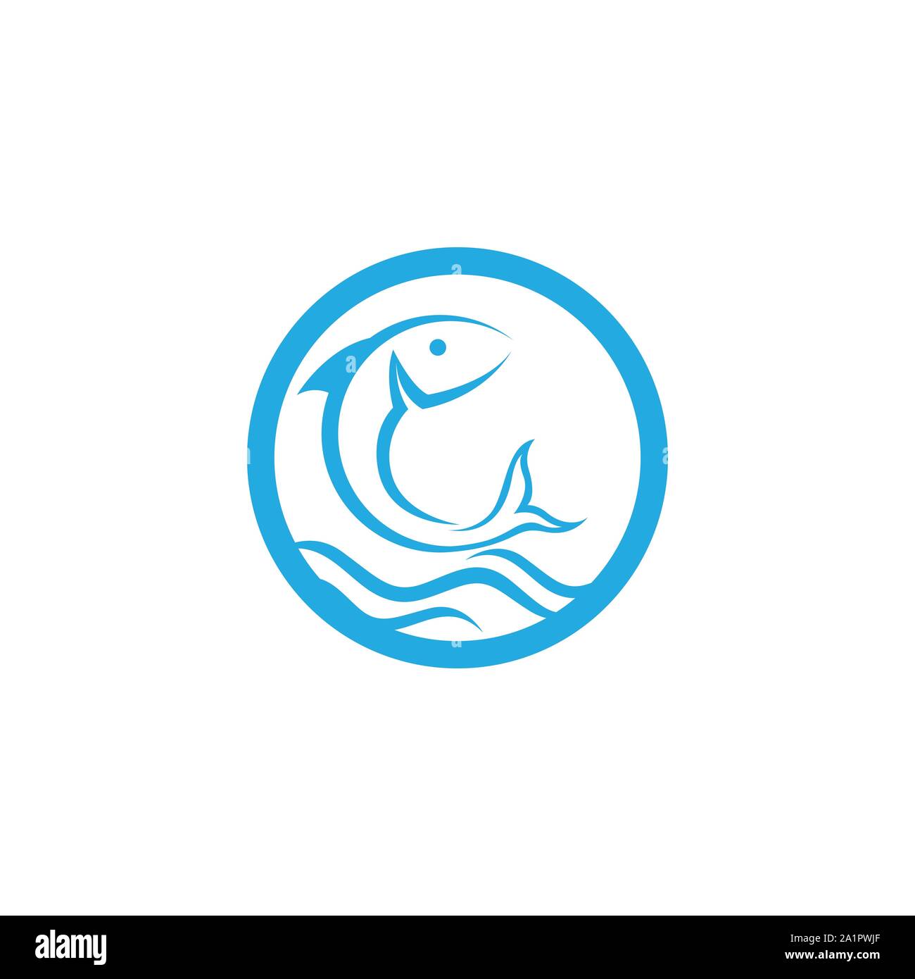 Fish jump Logo Template vector icon design Stock Vector Image & Art - Alamy