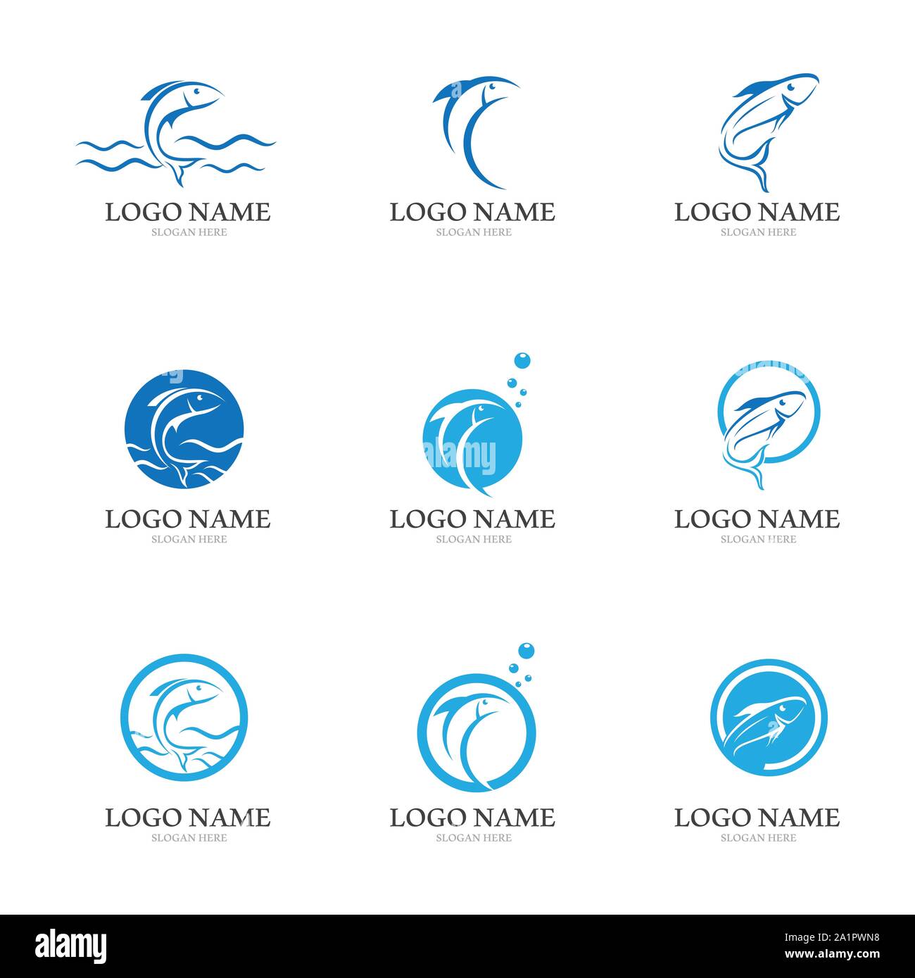 Fish logo template. Creative vector symbol Stock Vector Image & Art - Alamy