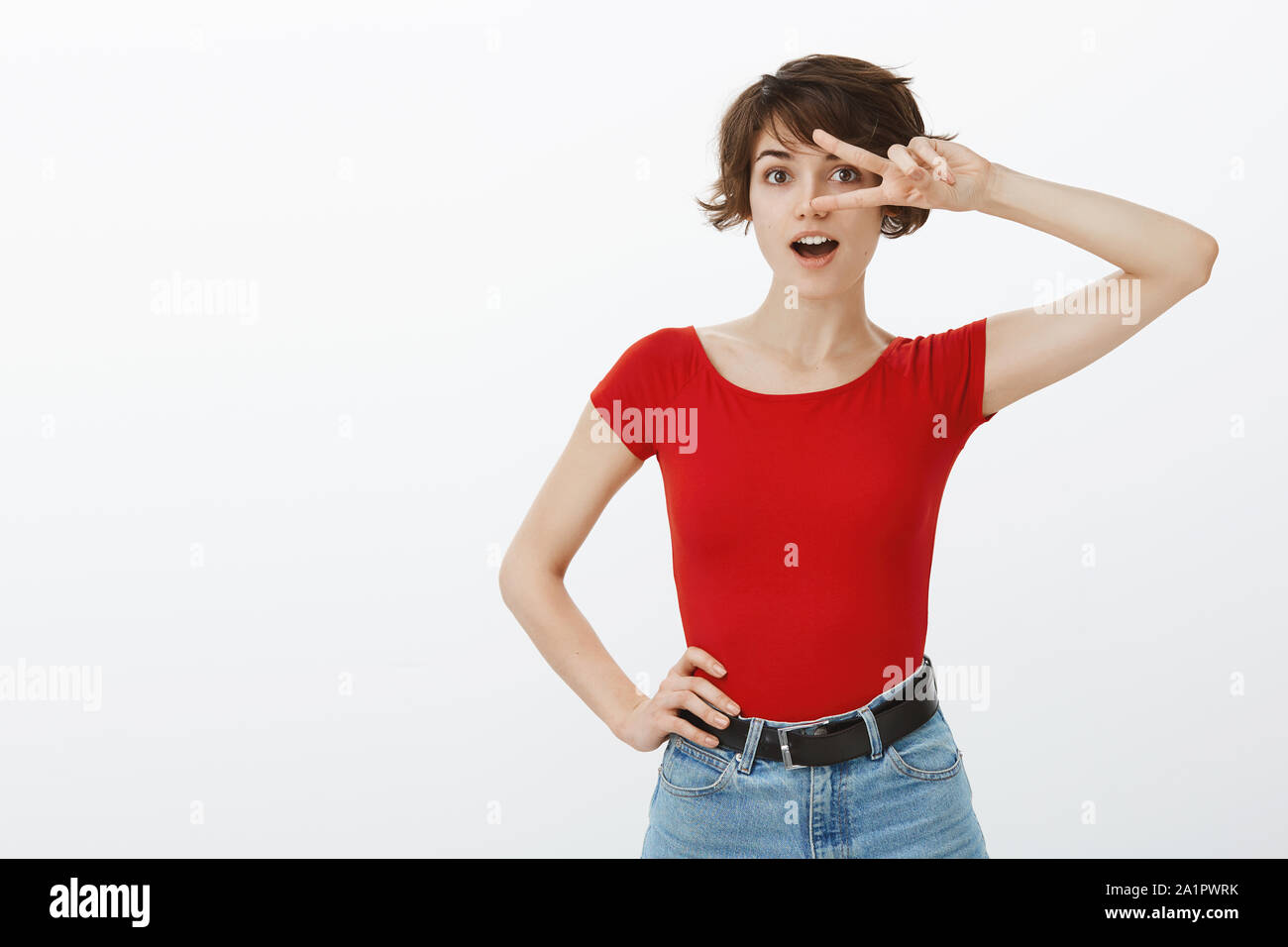 Happy cheerful student feel relived optimistic passing all university ...