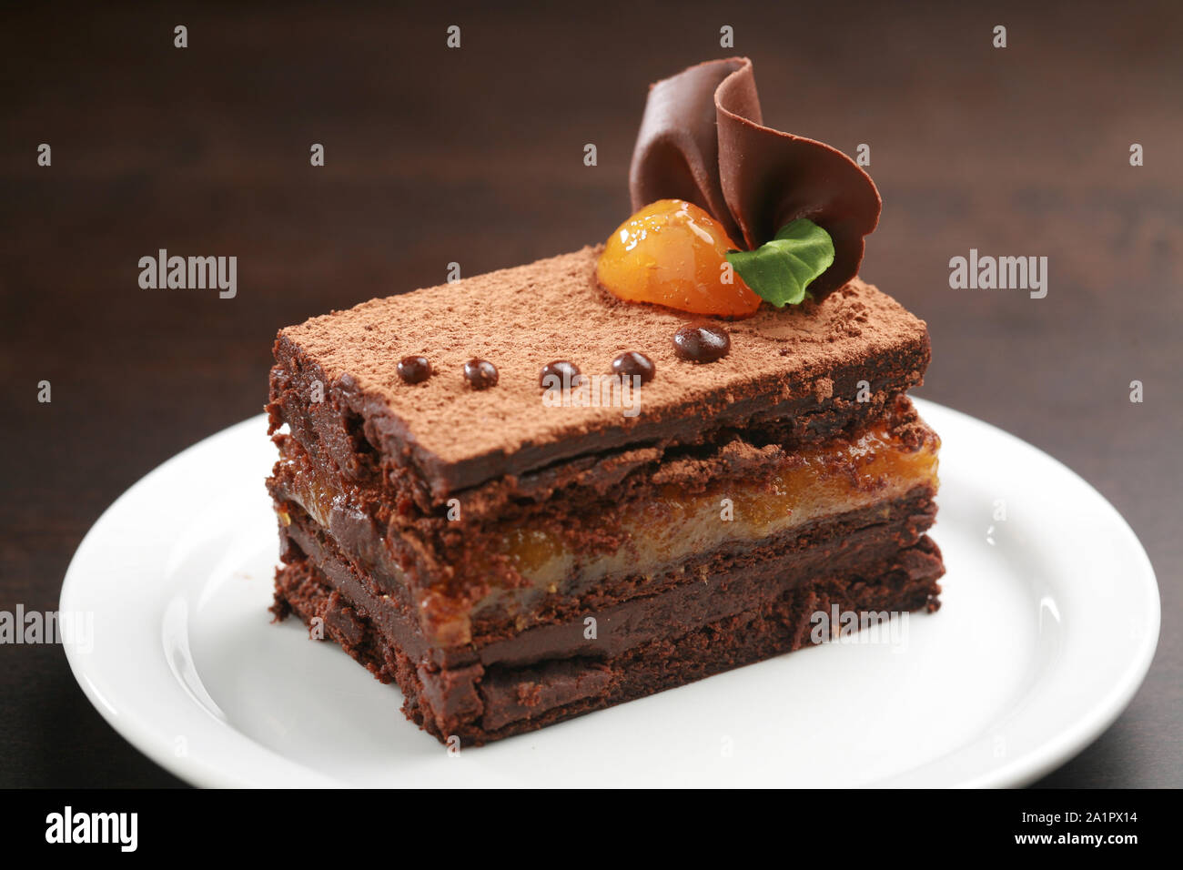 The Sacher cake, in German Sachertorte, is a typical Austrian chocolate ...