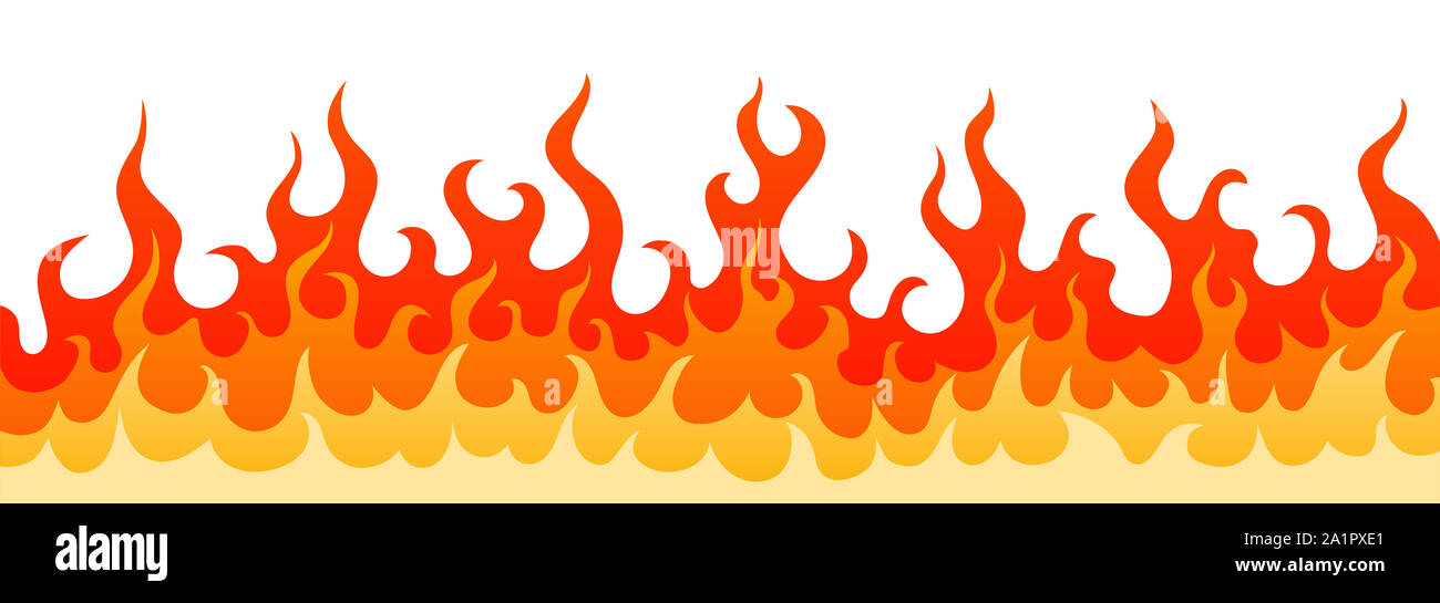 Cartoon fire border hi-res stock photography and images - Alamy