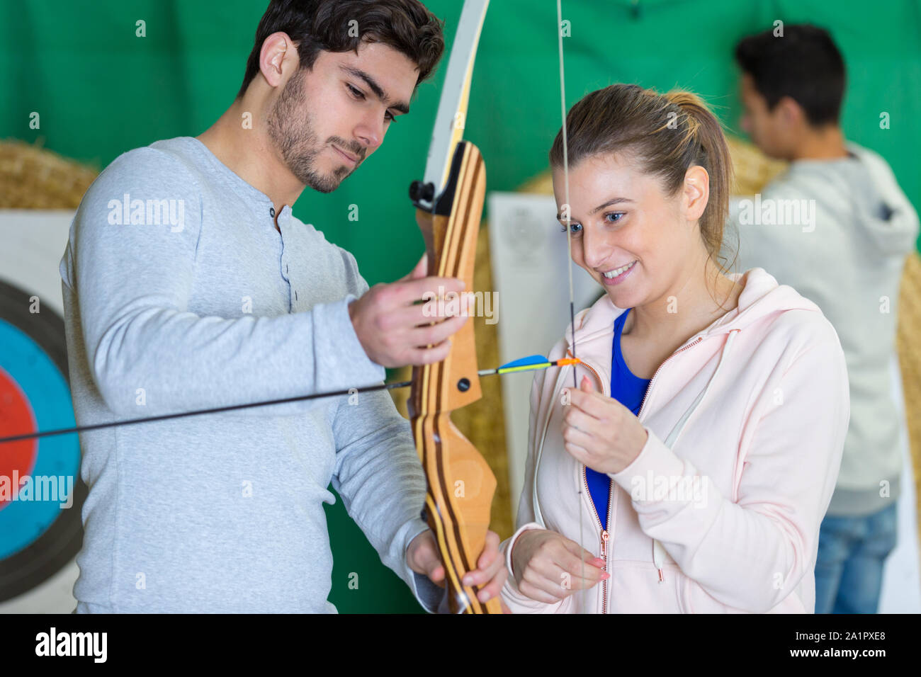 Woman action bow and arrow hi-res stock photography and images - Alamy