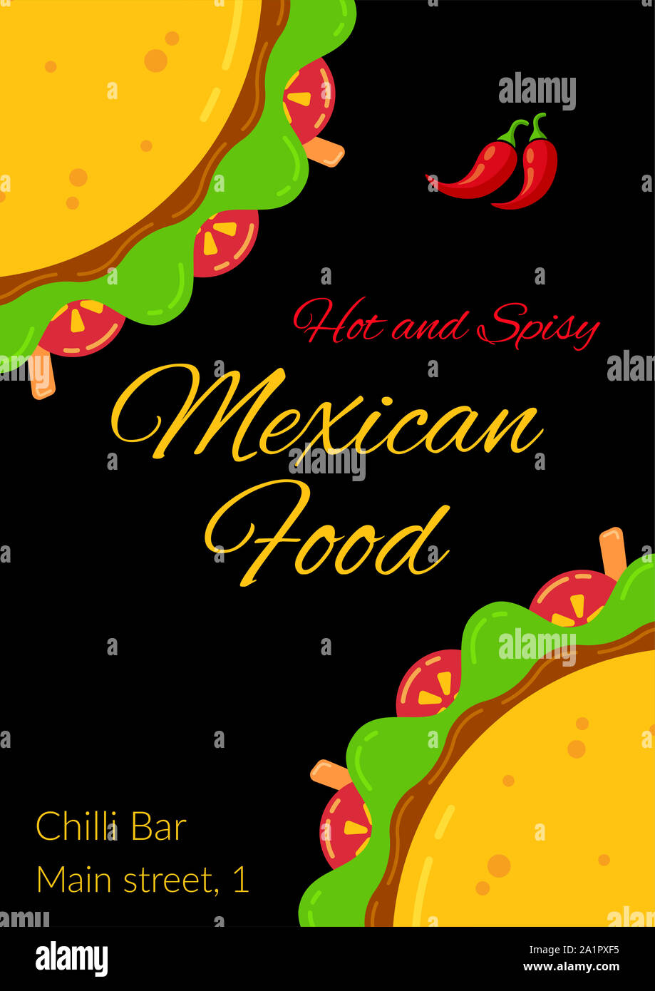 Mexican restaurant menu card template hi-res stock photography and ...