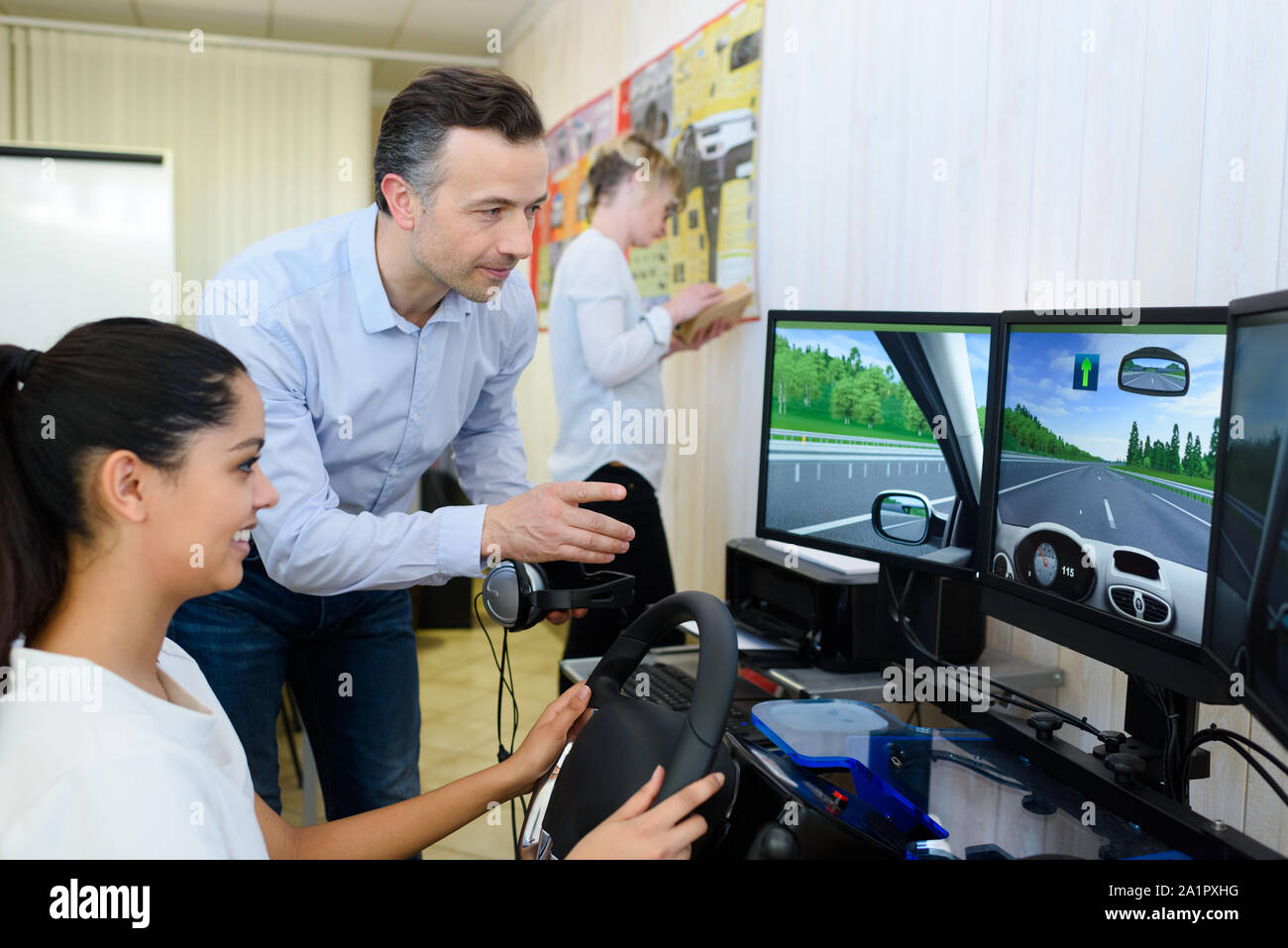 Mature woman driving test hi-res stock photography and images - Alamy