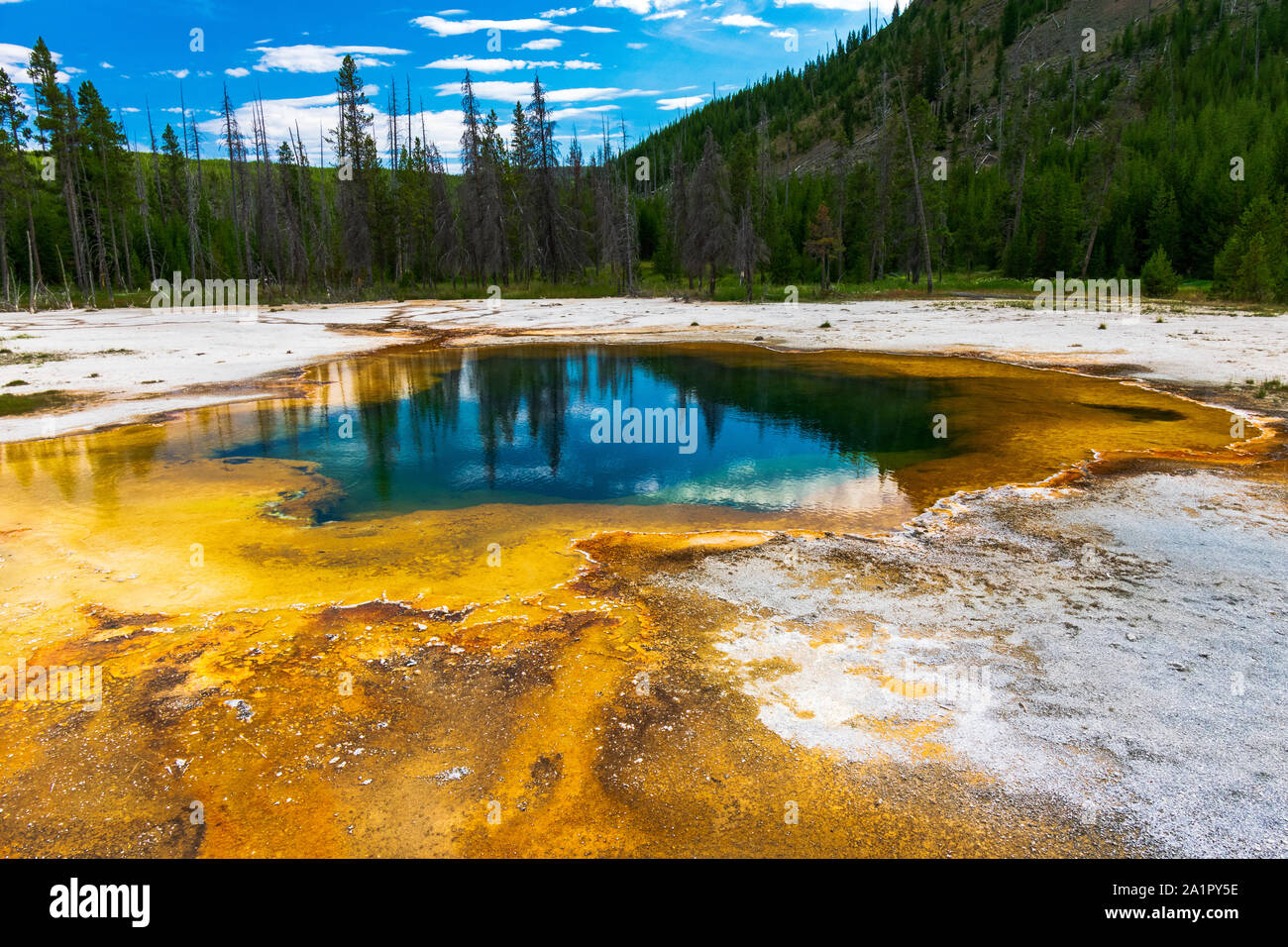 Geothermal Pool In Yellowstone National Park, Black Sand Geyser Basin ...