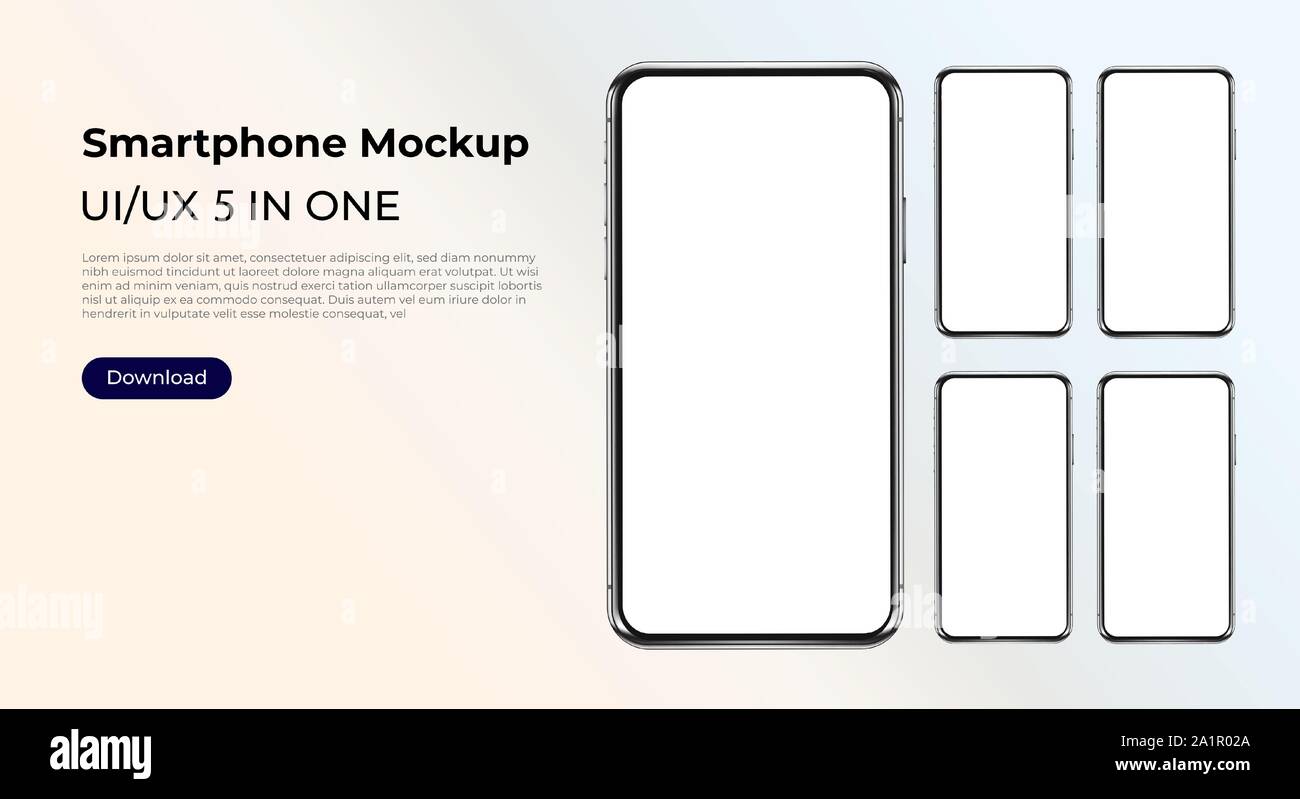 Smart phone with five applications Stock Vector Images - Alamy