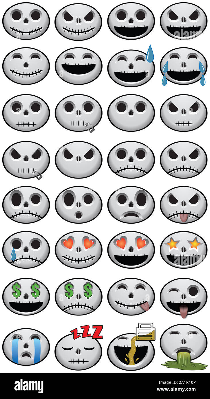 Halloween emojis faces Stock Photo - Alamy