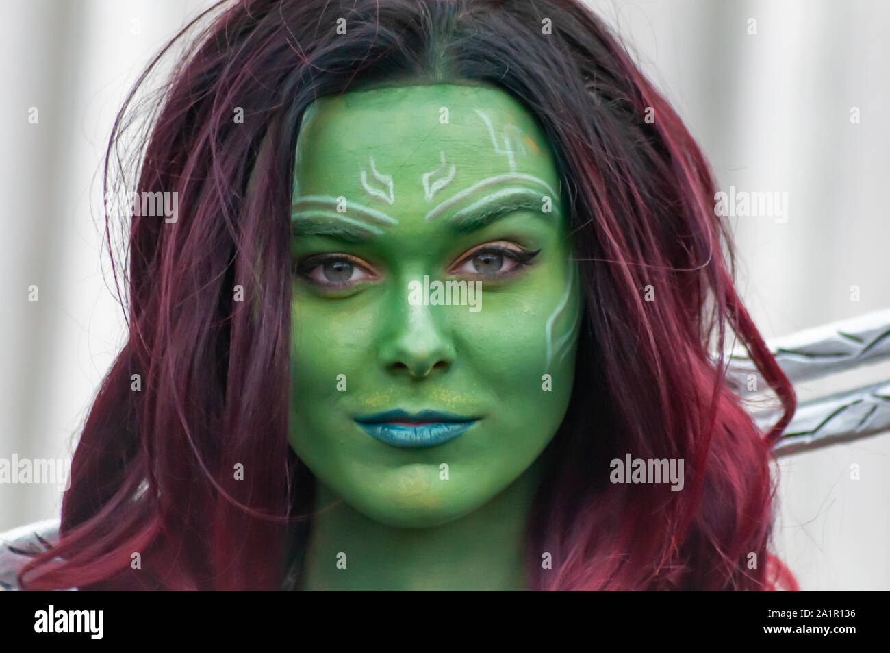 Glasgow, Scotland, UK. 28th Sep, 2019. A cosplayer attending the MCM ...