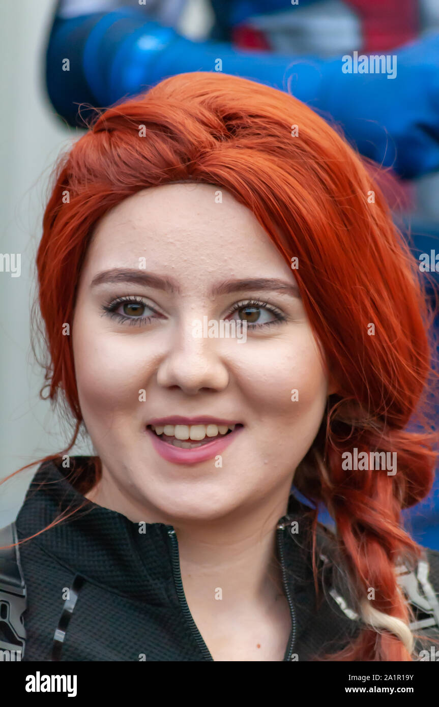 Glasgow, Scotland, UK. 28th Sep, 2019. A cosplayer attending the MCM ...