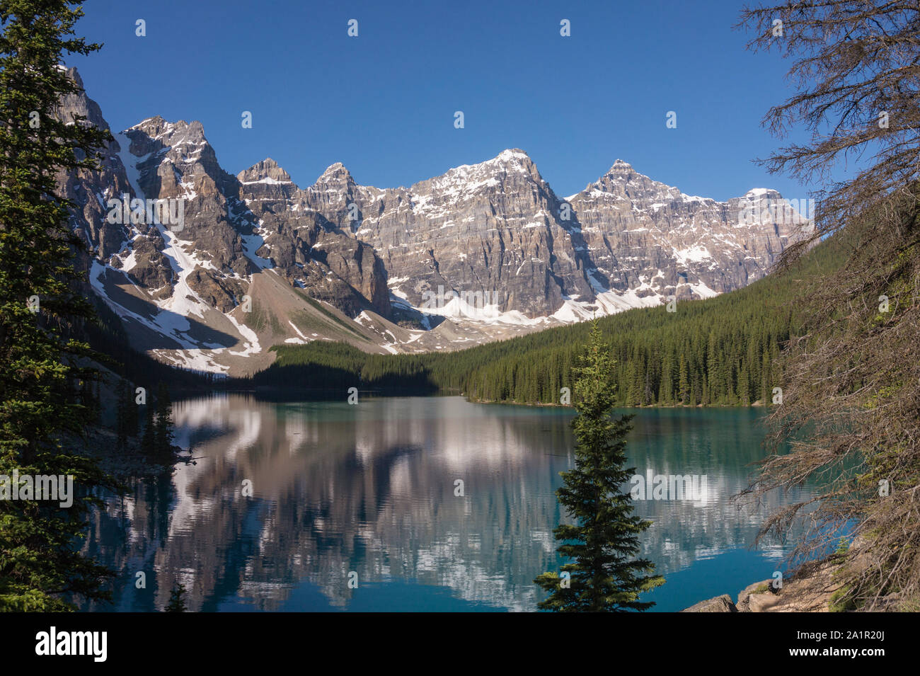 Moraine lake sunset hi-res stock photography and images - Alamy