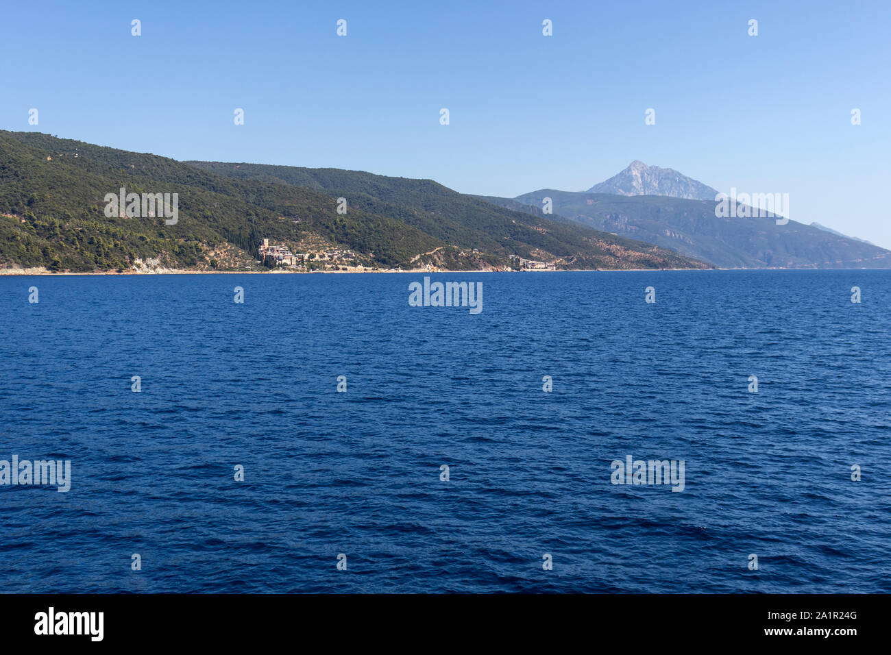 Landscape of Mount Athos in Autonomous Monastic State of the Holy ...