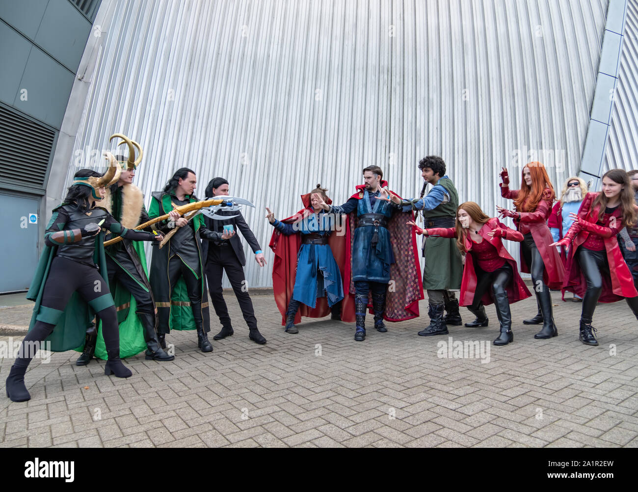 Glasgow, Scotland, UK. 28th Sep, 2019. Cosplayers attending the MCM ...