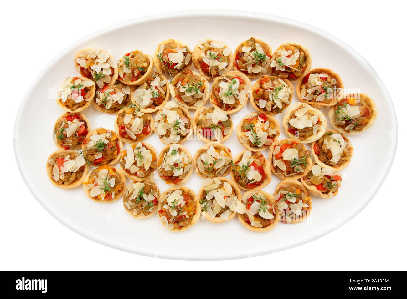 Vegetable appetizers on plate, isolated on white background Stock Photo ...