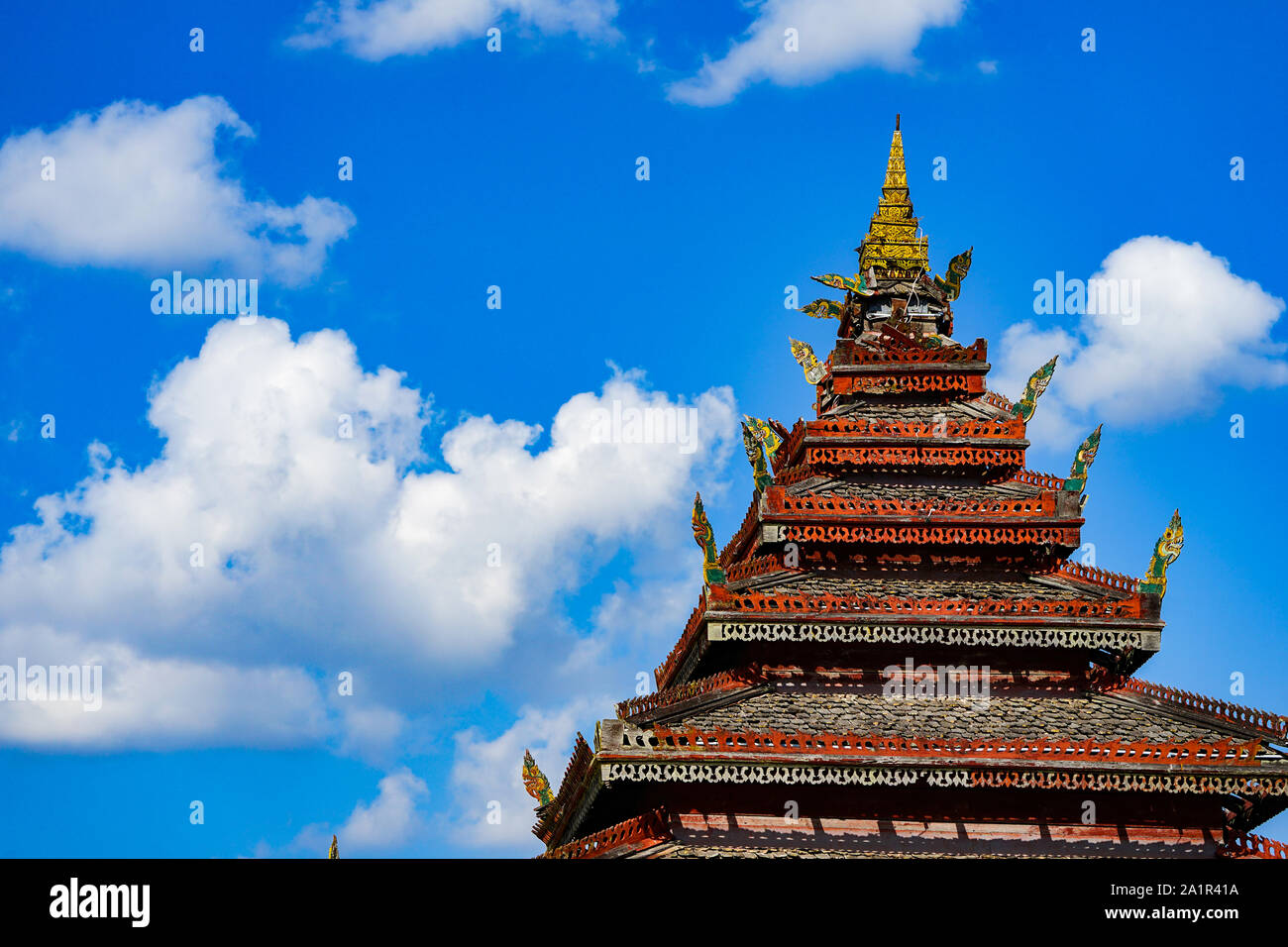 Classic Wooden "Nantaram temple" at Phayao province, North of Thailand ...