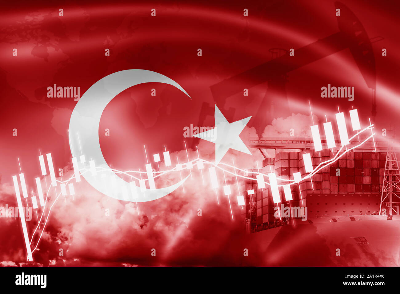 Turkey national state trade map hi-res stock photography and images - Alamy