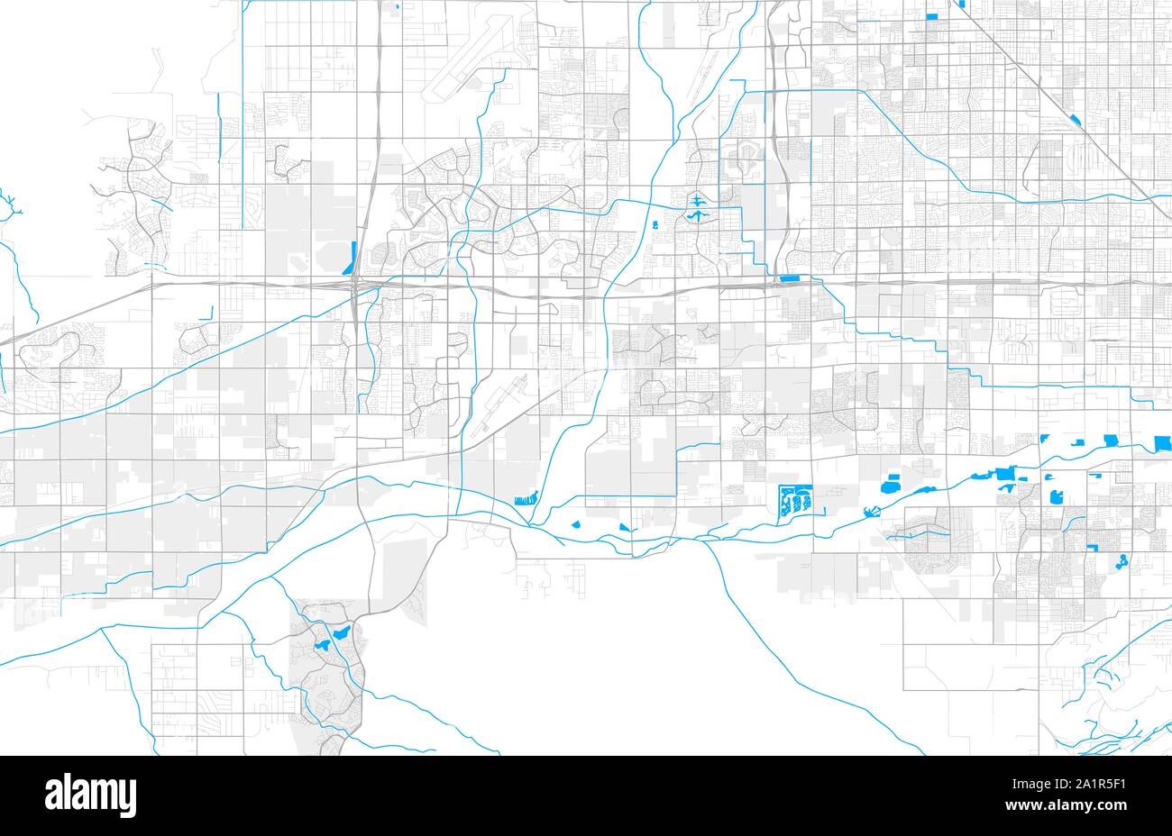 Rich detailed vector area map of Avondale, Arizona, USA. Map template ...