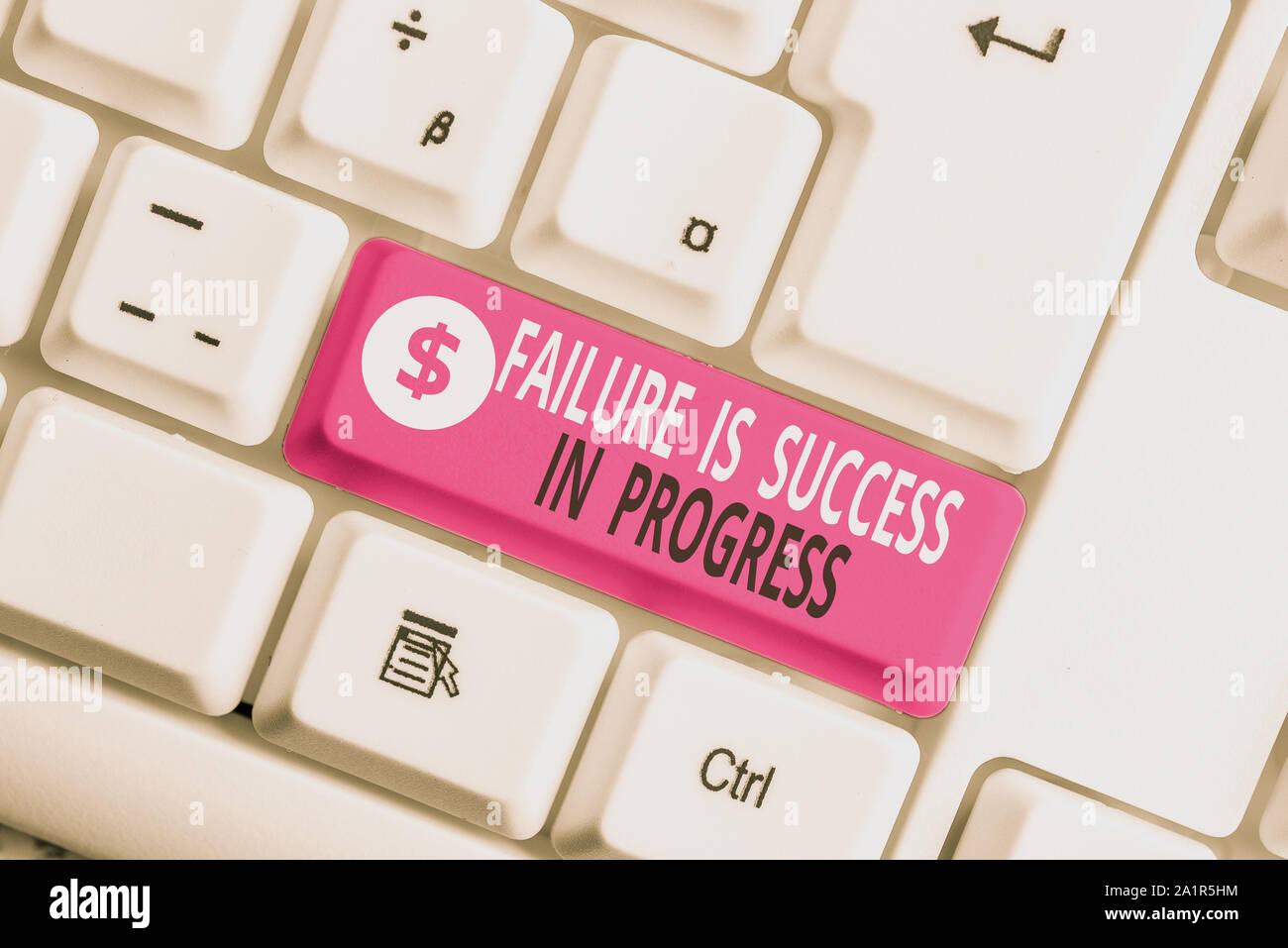 Writing note showing Failure Is Success In Progress. Business concept ...