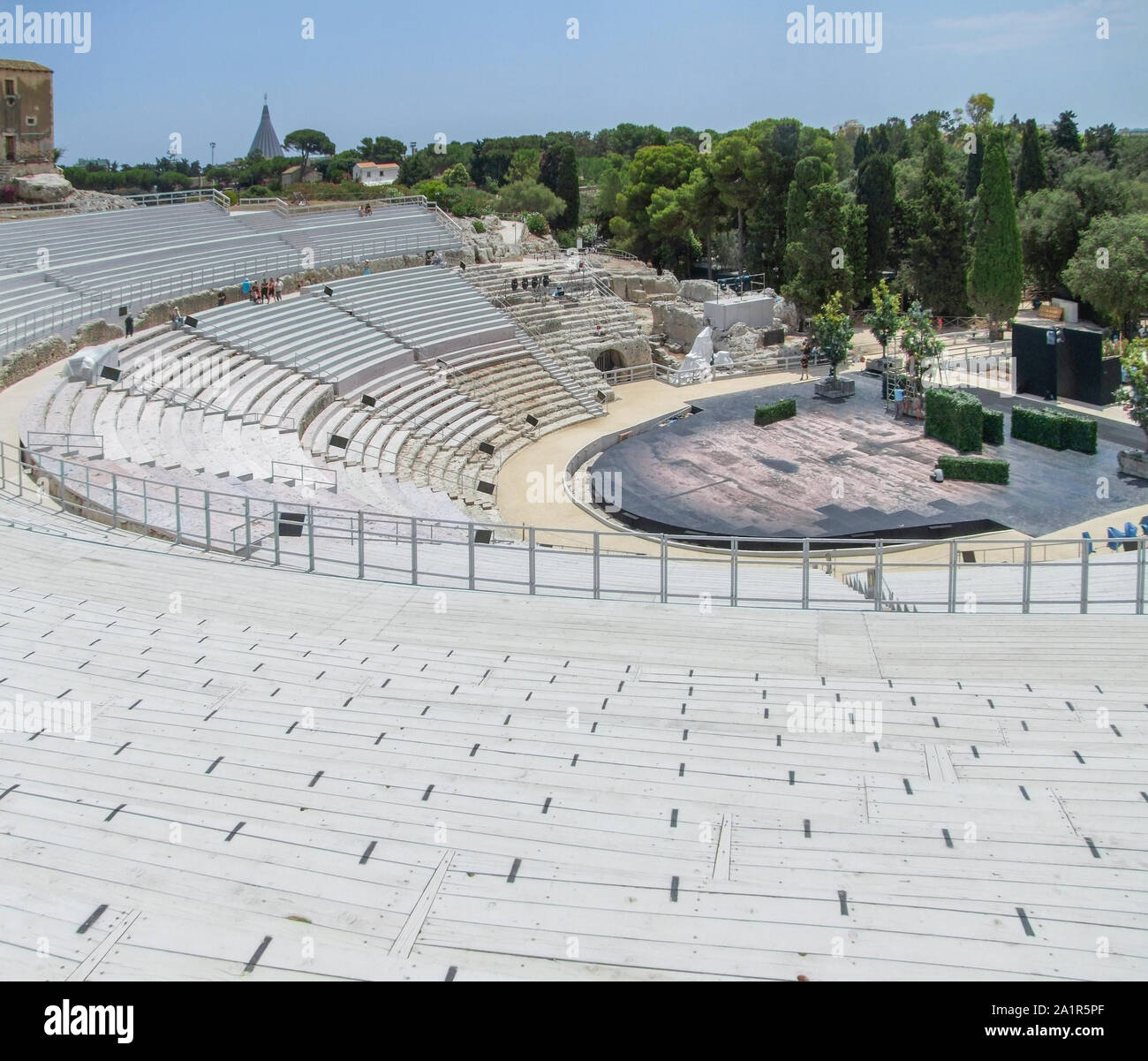 ancient greek amphitheatre located around Syracuse, while it gets ...