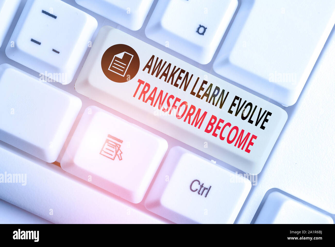 Handwriting text writing Awaken Learn Evolve Transform Become ...