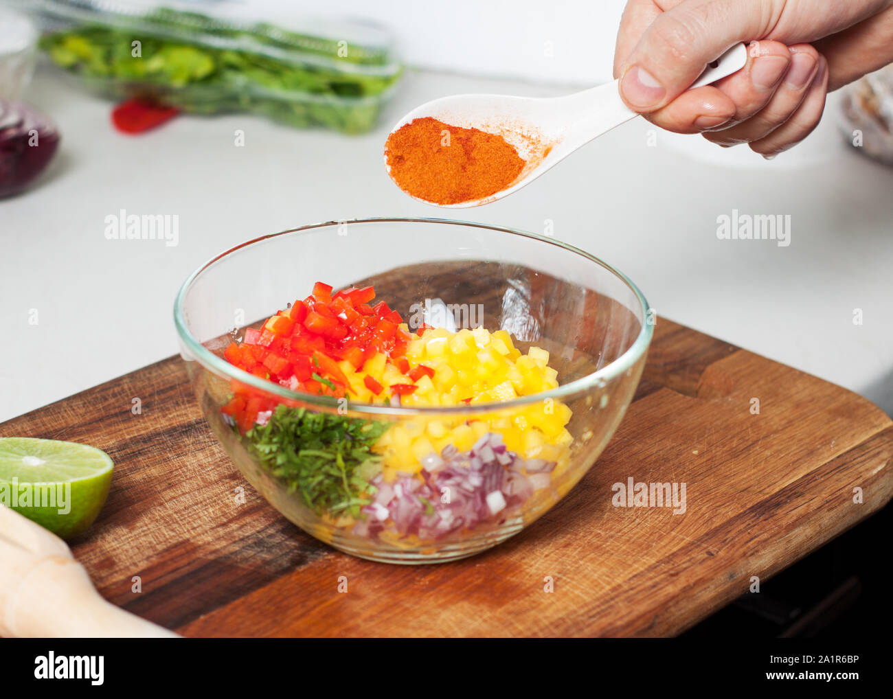 Adding spices hi-res stock photography and images - Alamy