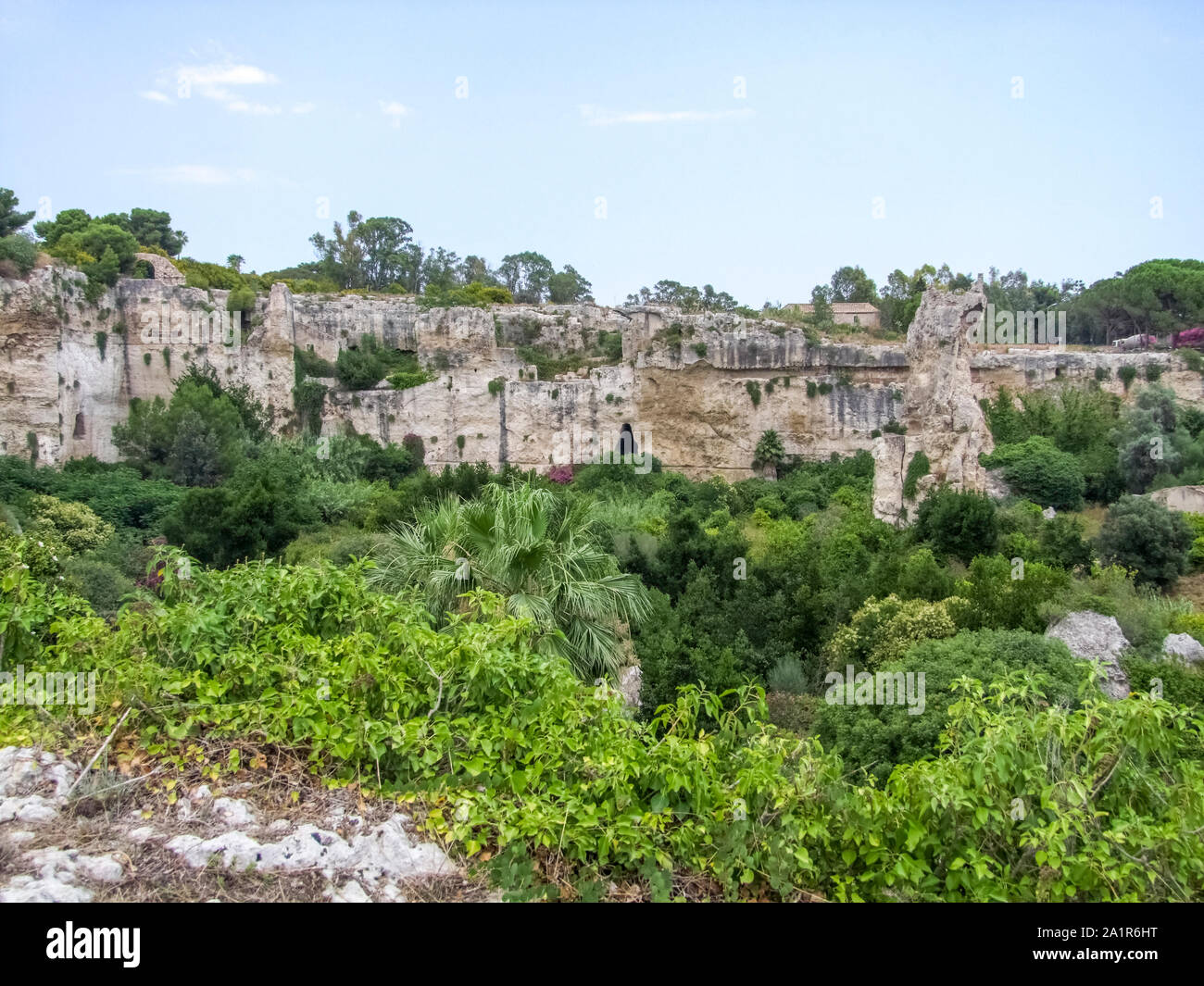 ancient quarry located around Syracuse, a city in Sicily, Italy Stock ...