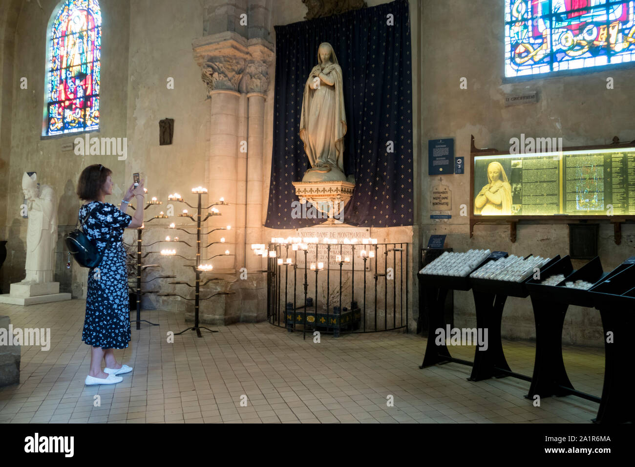 Paris, France - Sept 04, 2019: Paroisse Saint Pierre de Montmartre or ...
