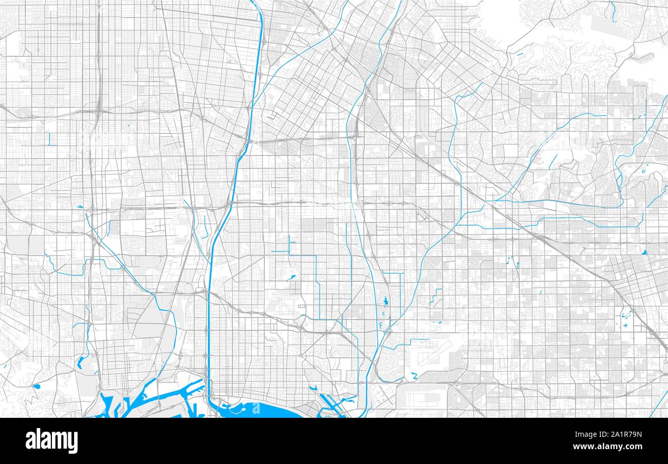Rich detailed vector area map of Bellflower, California, USA. Map ...
