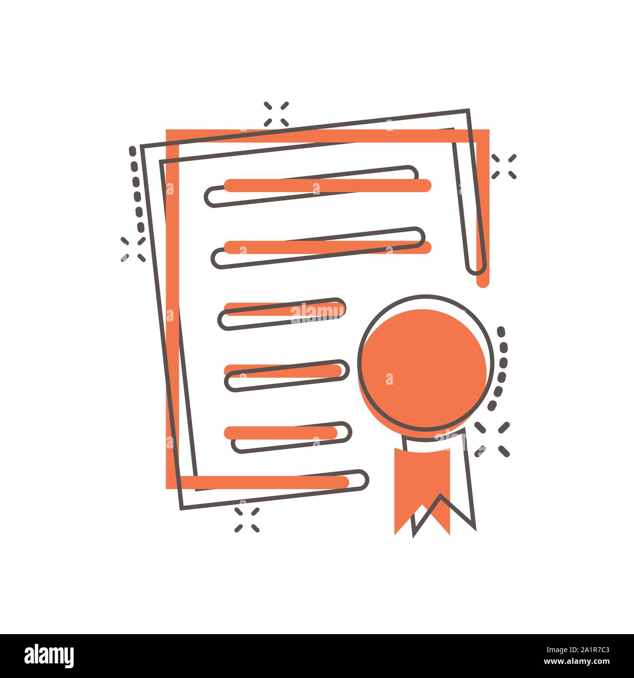 Medal icon in comic Stock Vector Images - Alamy