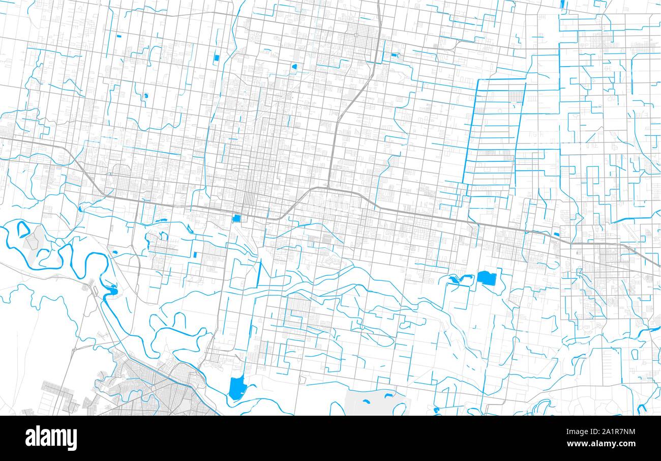 Rich detailed vector area map of Pharr, Texas, USA. Map template for ...
