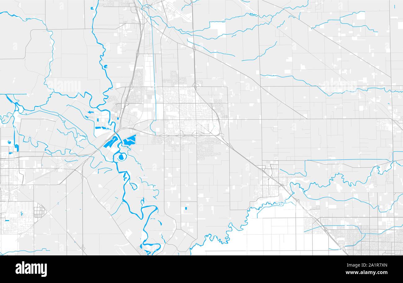 Rich detailed vector area map of Manteca, California, USA. Map template ...