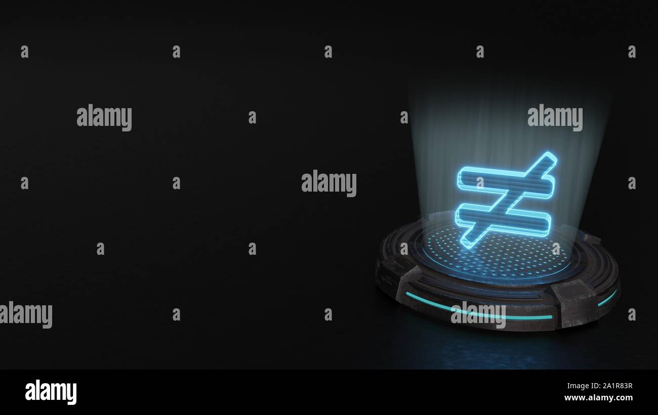 Blue Does Not Equal Sign