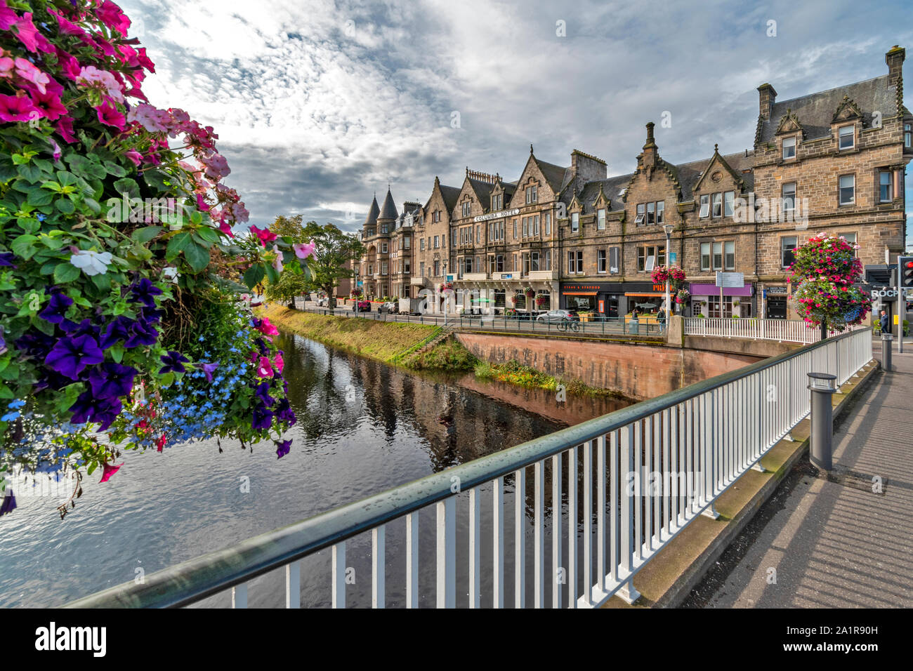 INVERNESS CITY SCOTLAND VIEW TO NESS WALK AND BUILDINGS FROM THE NESS ...