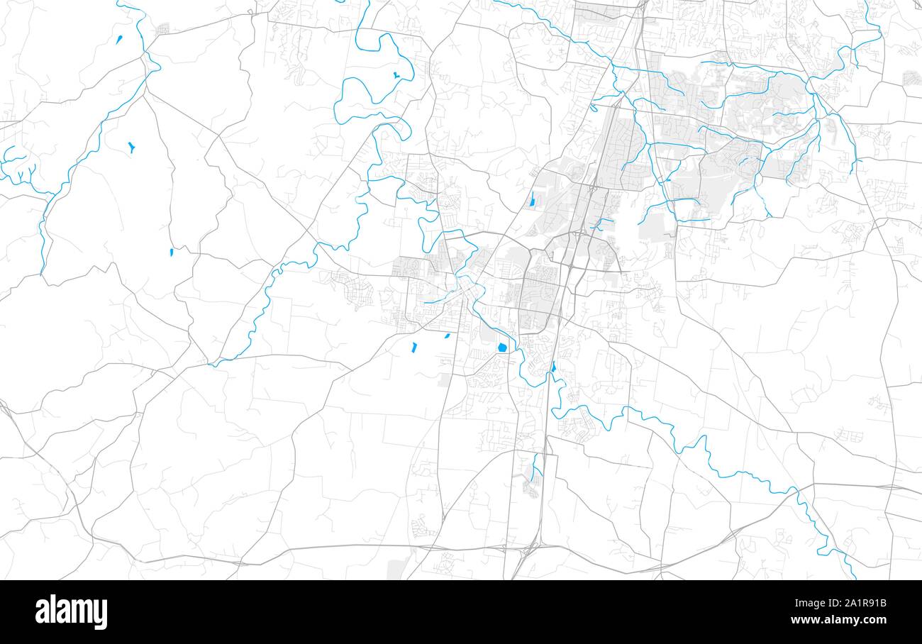 Rich detailed vector area map of Franklin, Tennessee, USA. Map template ...