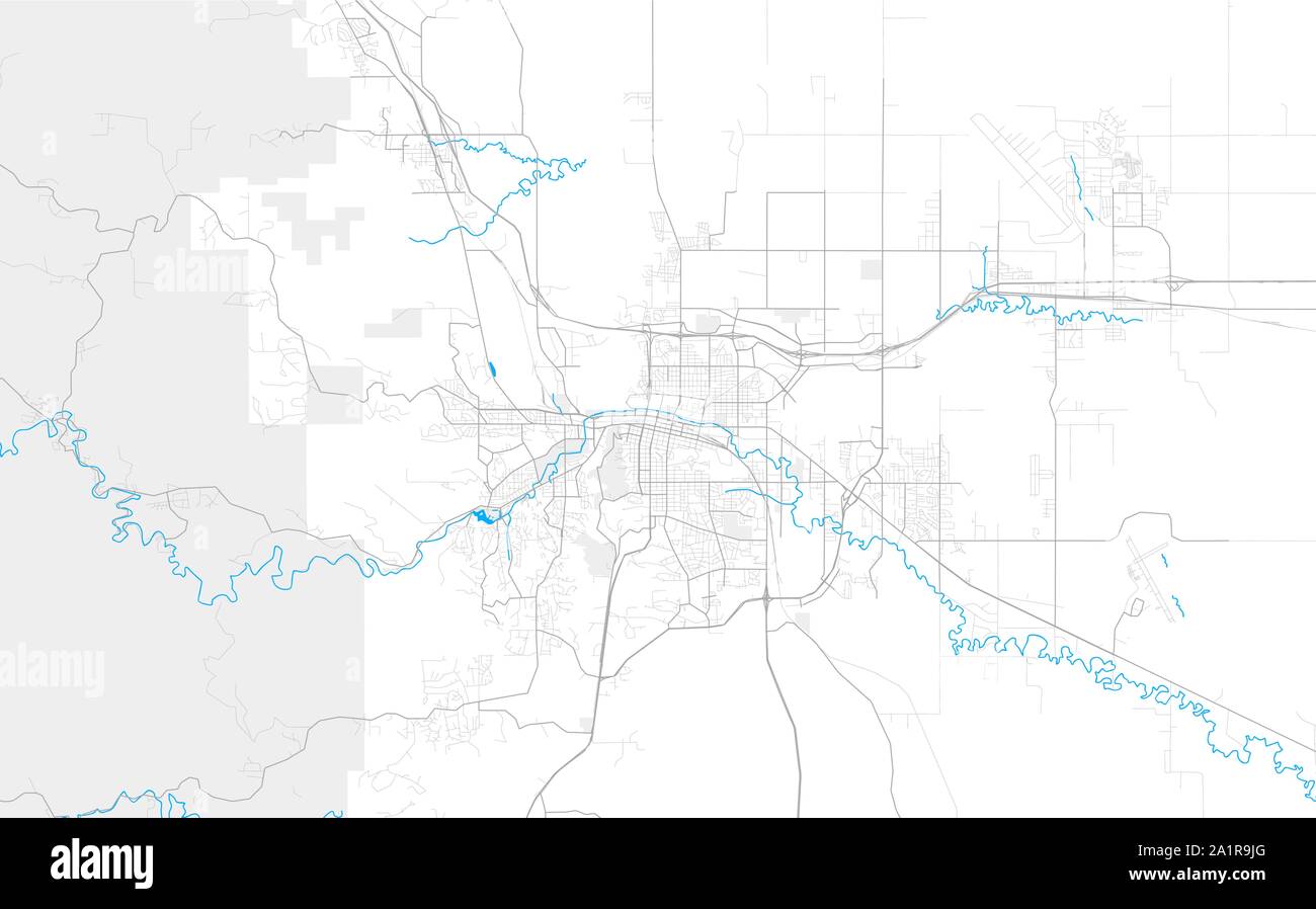 Rich detailed vector area map of Rapid City, South Dakota, USA. Map template for home decor ...