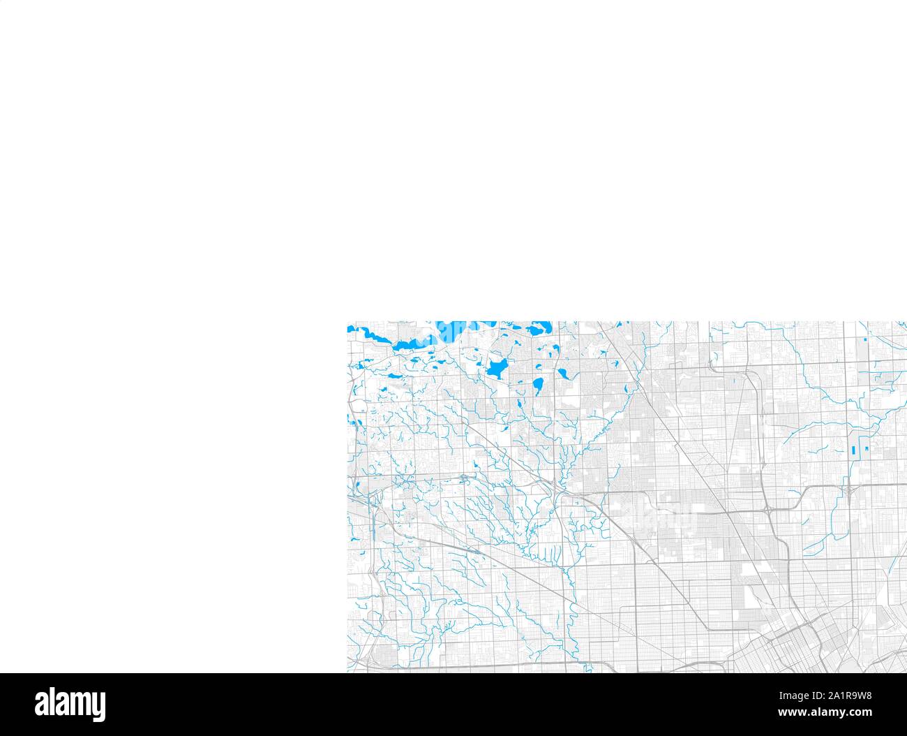 Rich detailed vector area map of Southfield, Michigan, USA. Map ...