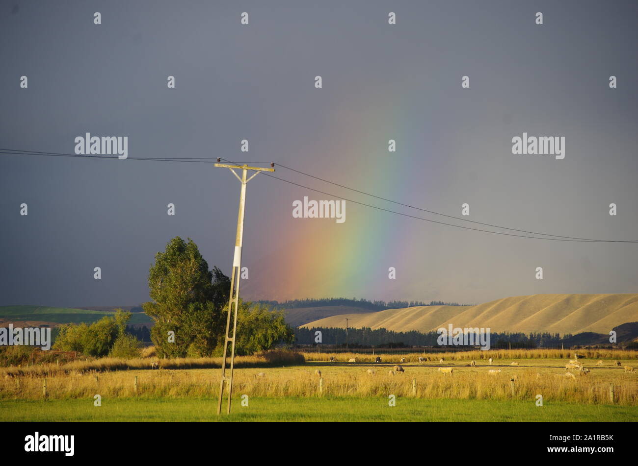 Rainbow. Te Araroa Trail. South Island. New Zealand Stock Photo - Alamy