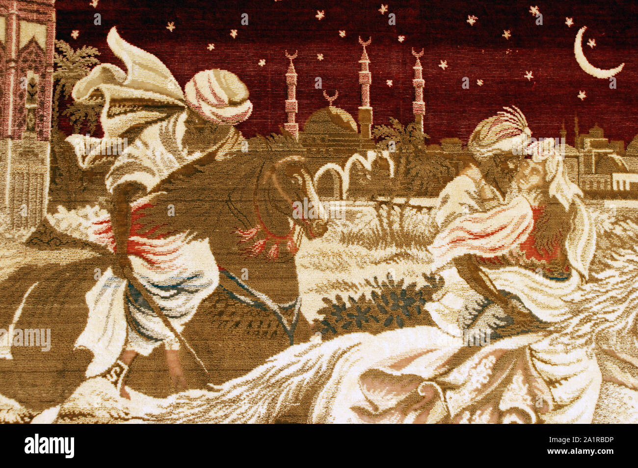 Tapestry, carpet, picture, Arab, Arabia, arabesque, prince, princess ...