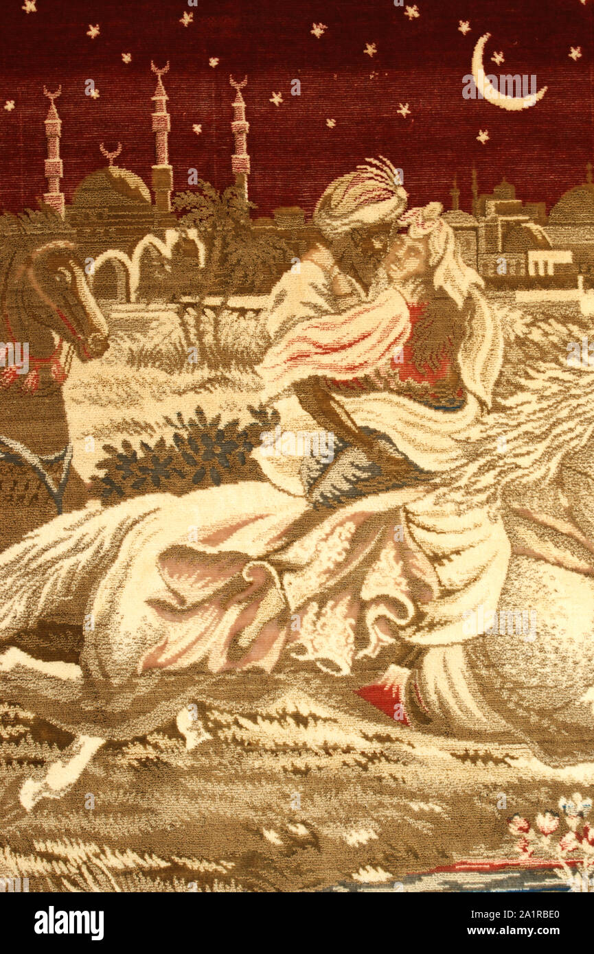 Tapestry, carpet, picture, Arab, Arabia, arabesque, prince, princess ...
