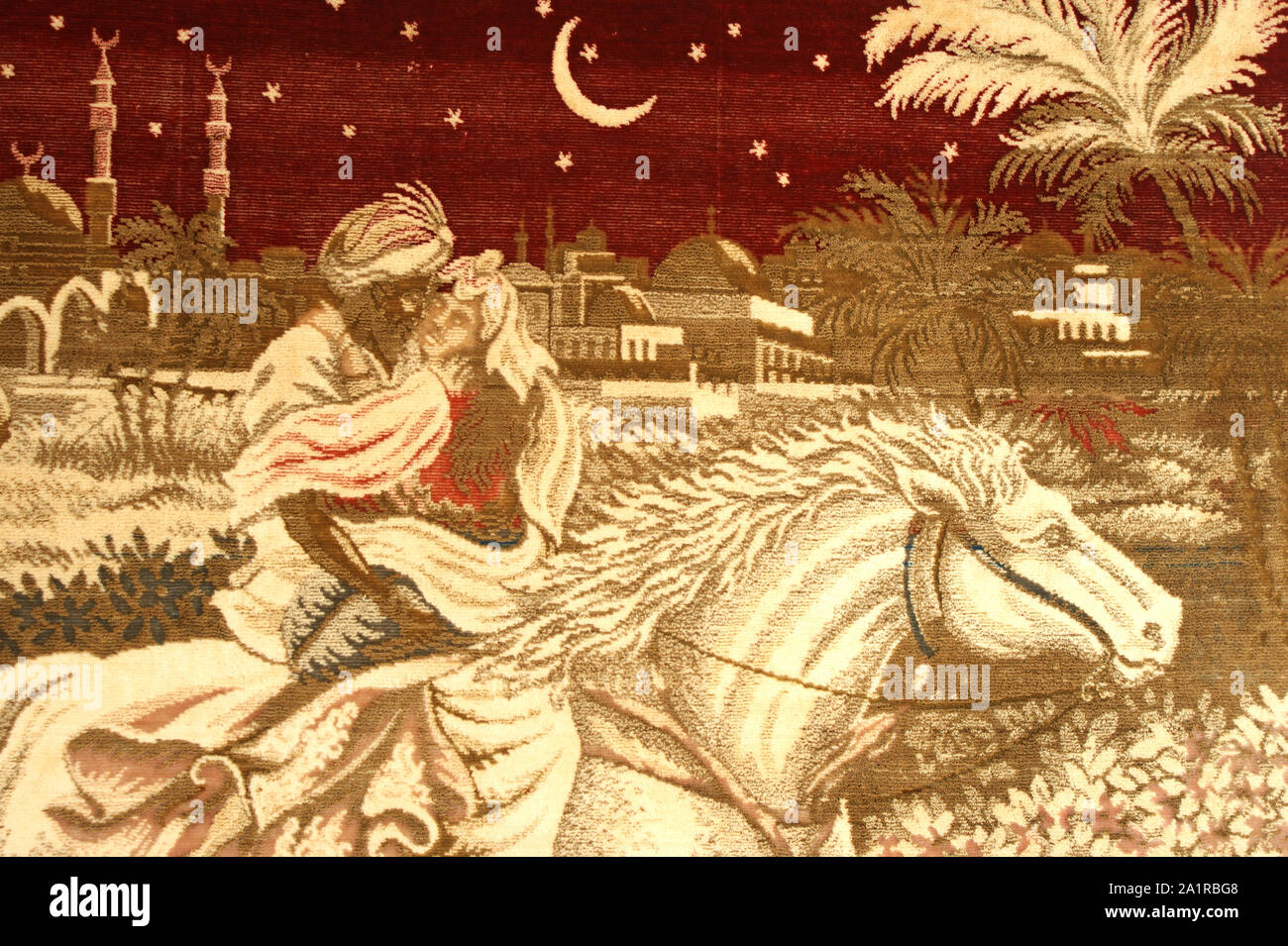 Tapestry, carpet, picture, Arab, Arabia, arabesque, prince, princess ...
