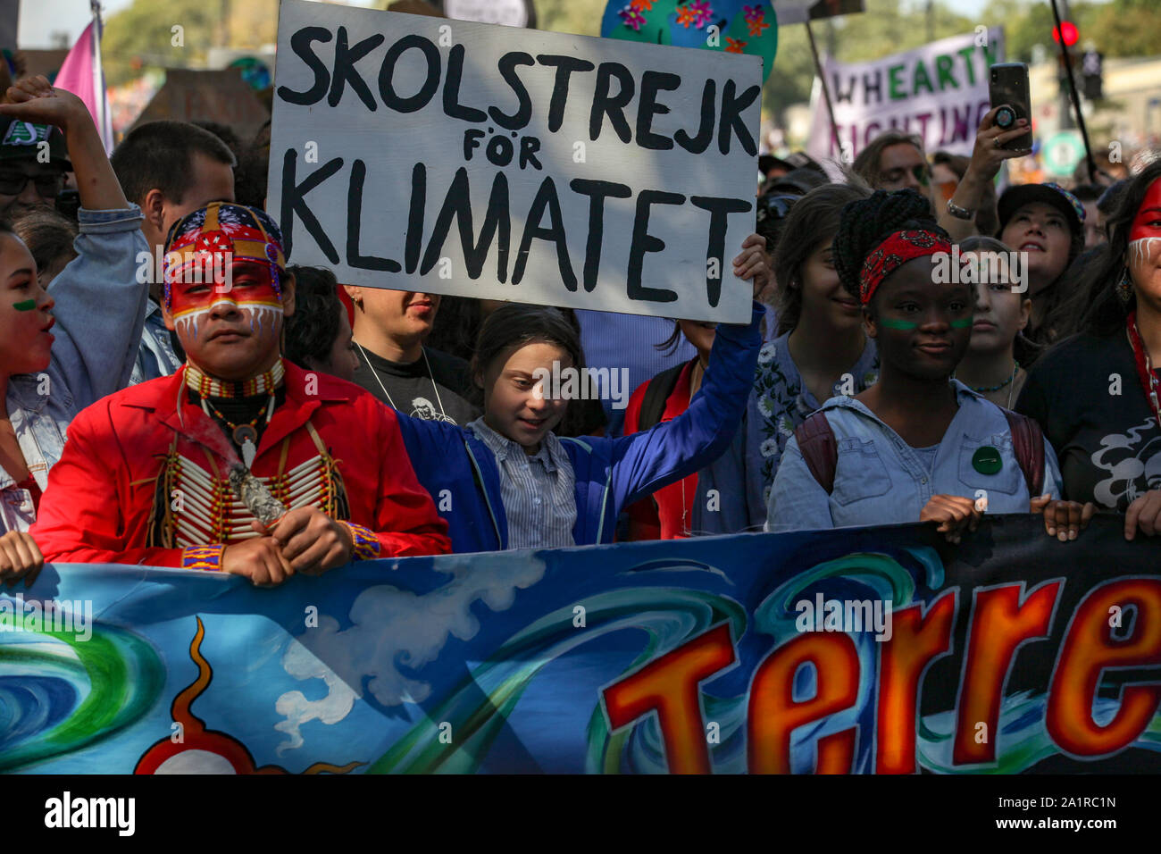 Montreal, Canada. 27th Sep, 2019. Swedish climate activist GRETA ...