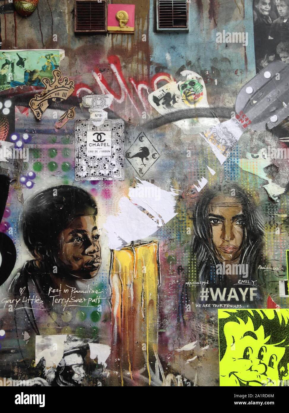 London street art collage Stock Photo - Alamy