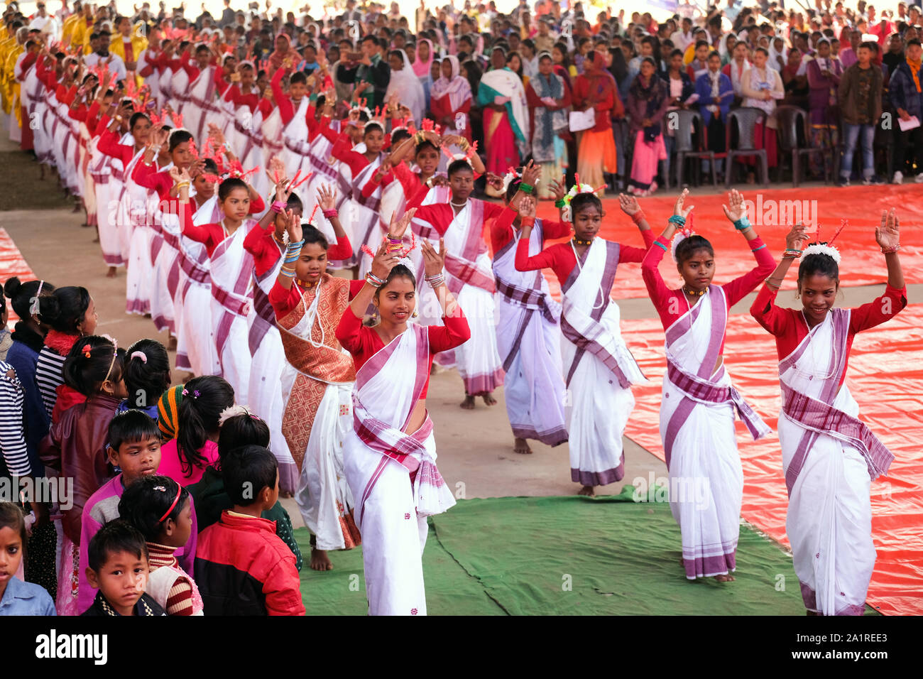 Dancing entry performance Dancing of young girls and women for a ...