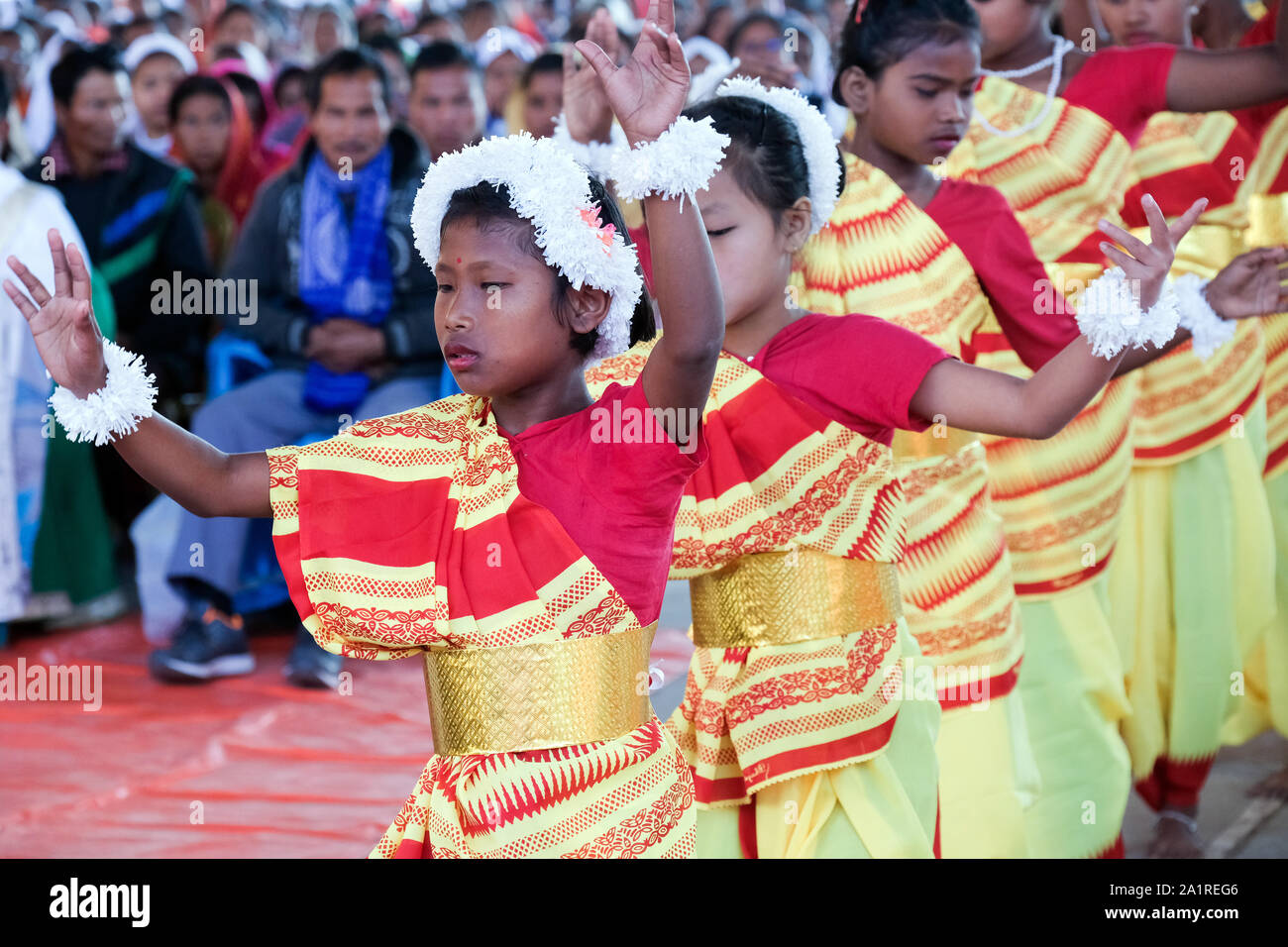 Dancing entry performance Dancing of young girls and women for a ...