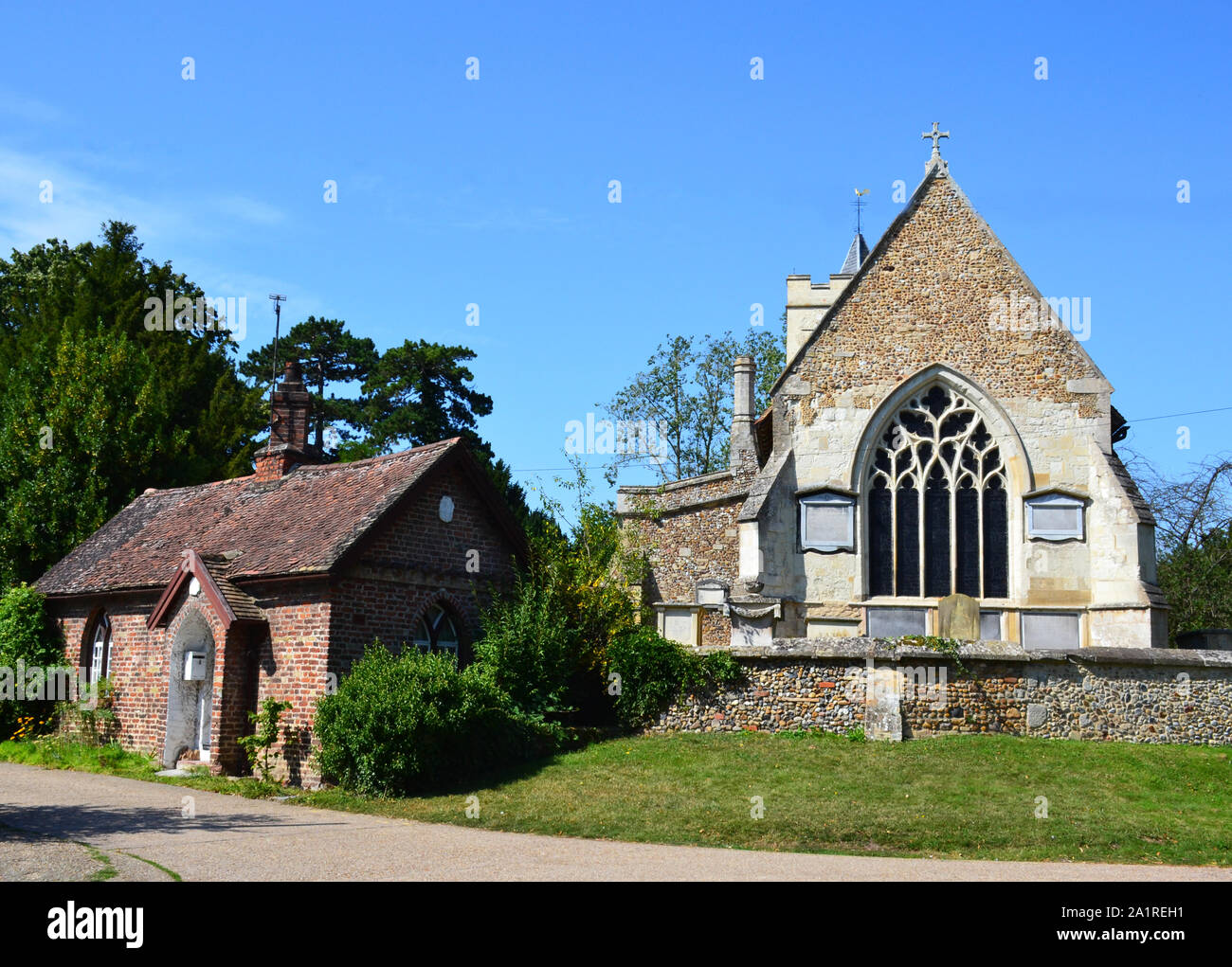 St. Andrew and St. Mary church of Grantchester, United Kingdom Stock ...